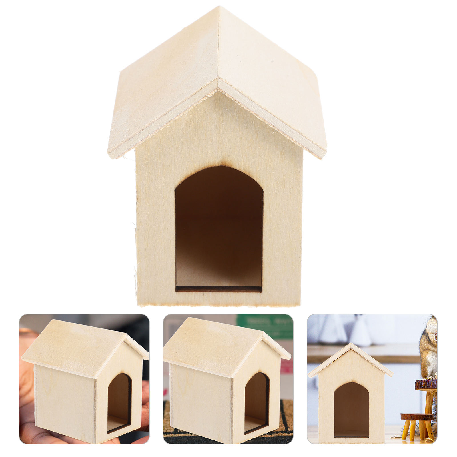 WHAMVOX Minature Dog House Khaki 1Set 2.3In 2.1In 2.0In - Walmart.com