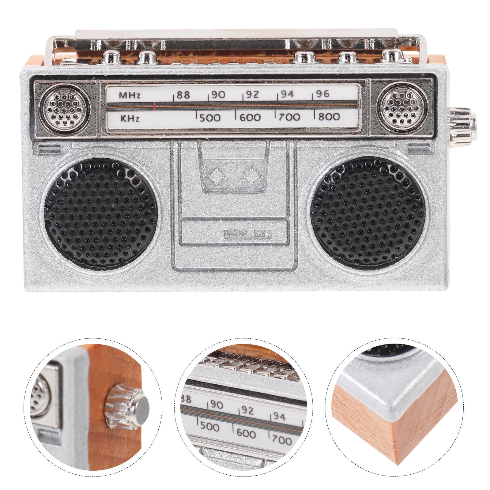 WHAMVOX Mini House Radio Decorative Tiny Radio Model Doll House Props ...