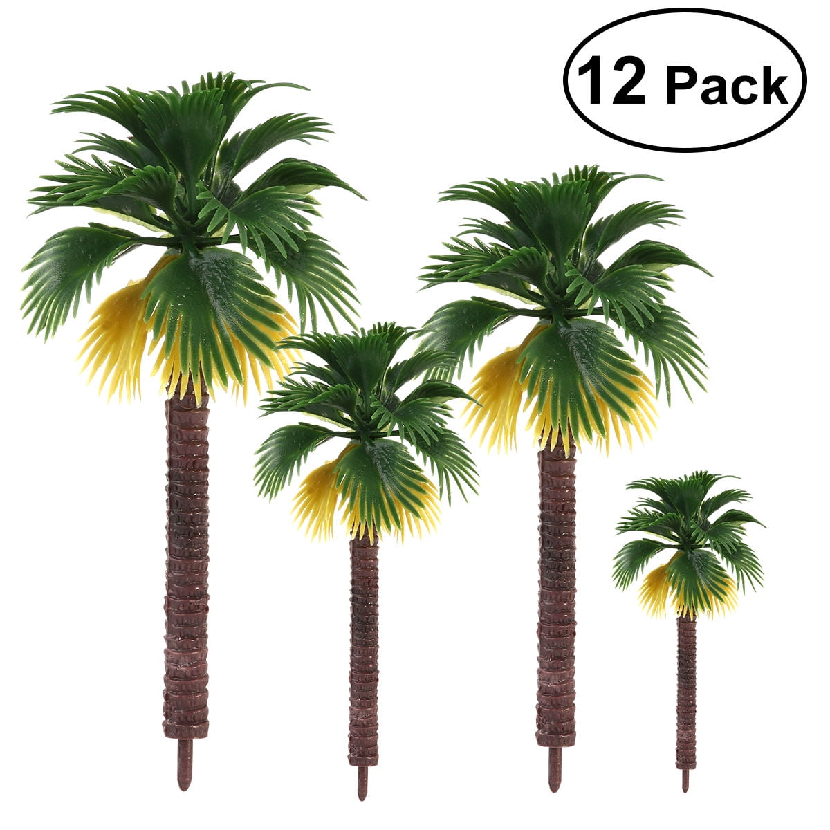 WHAMVOX Mini Palm Tree Blow up Trees for Party Model Landscape Greenery ...