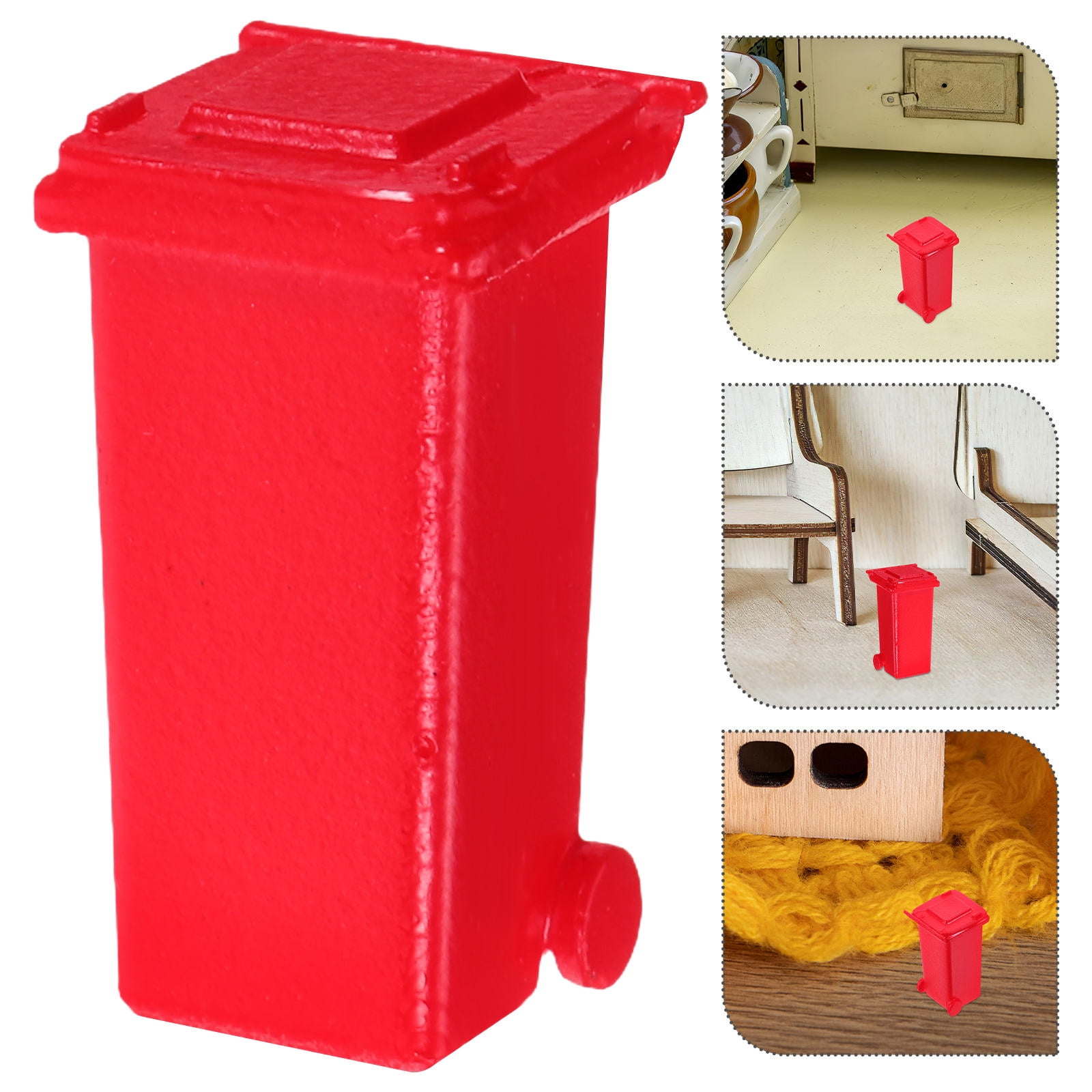 WHAMVOX Mini Trash Can Dollhouse Sorting Garbage Bin Miniature Garbage ...