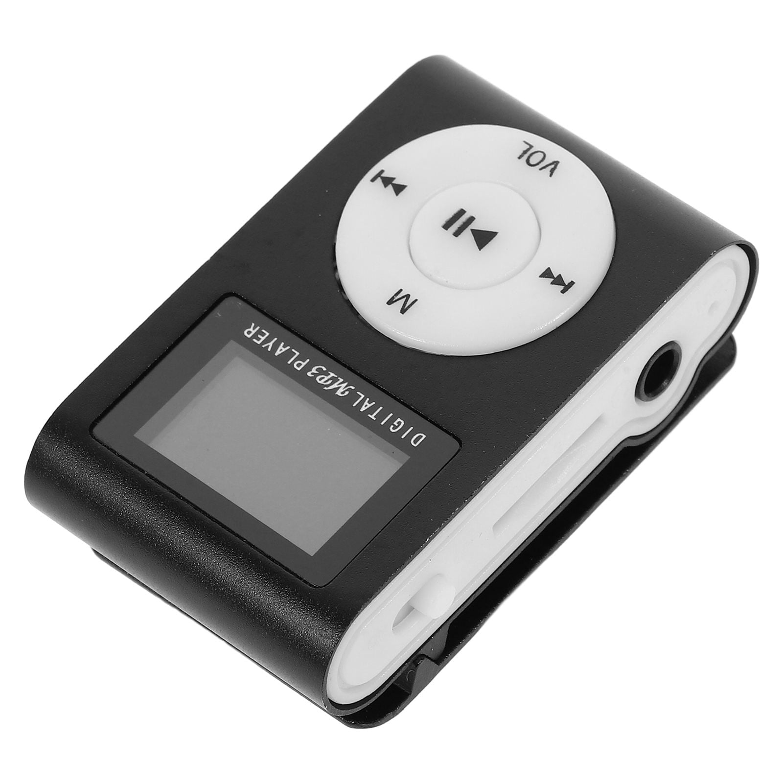 WHAMVOX Mini USB Clip MP3 Player LCD Screen Support 32GB Micro (Black ...