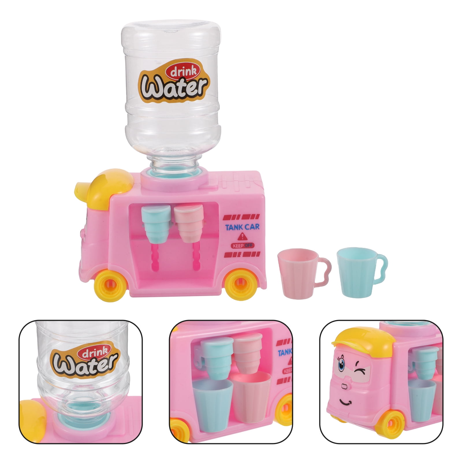 WHAMVOX Mini Water Dispenser Toy For Kids Dollhouse Kitchen Playset ...