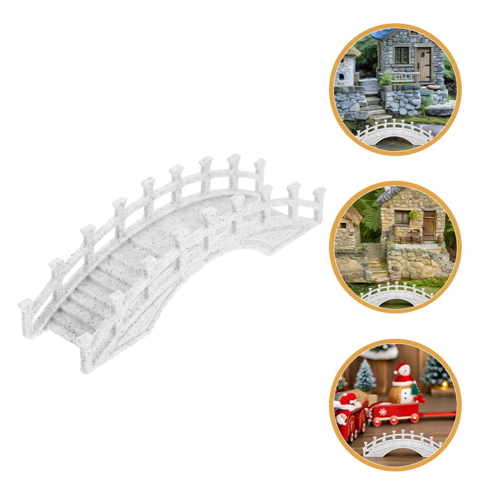 WHAMVOX Miniature Arch Bridge Figurines for Micro Landscape Plastic ...