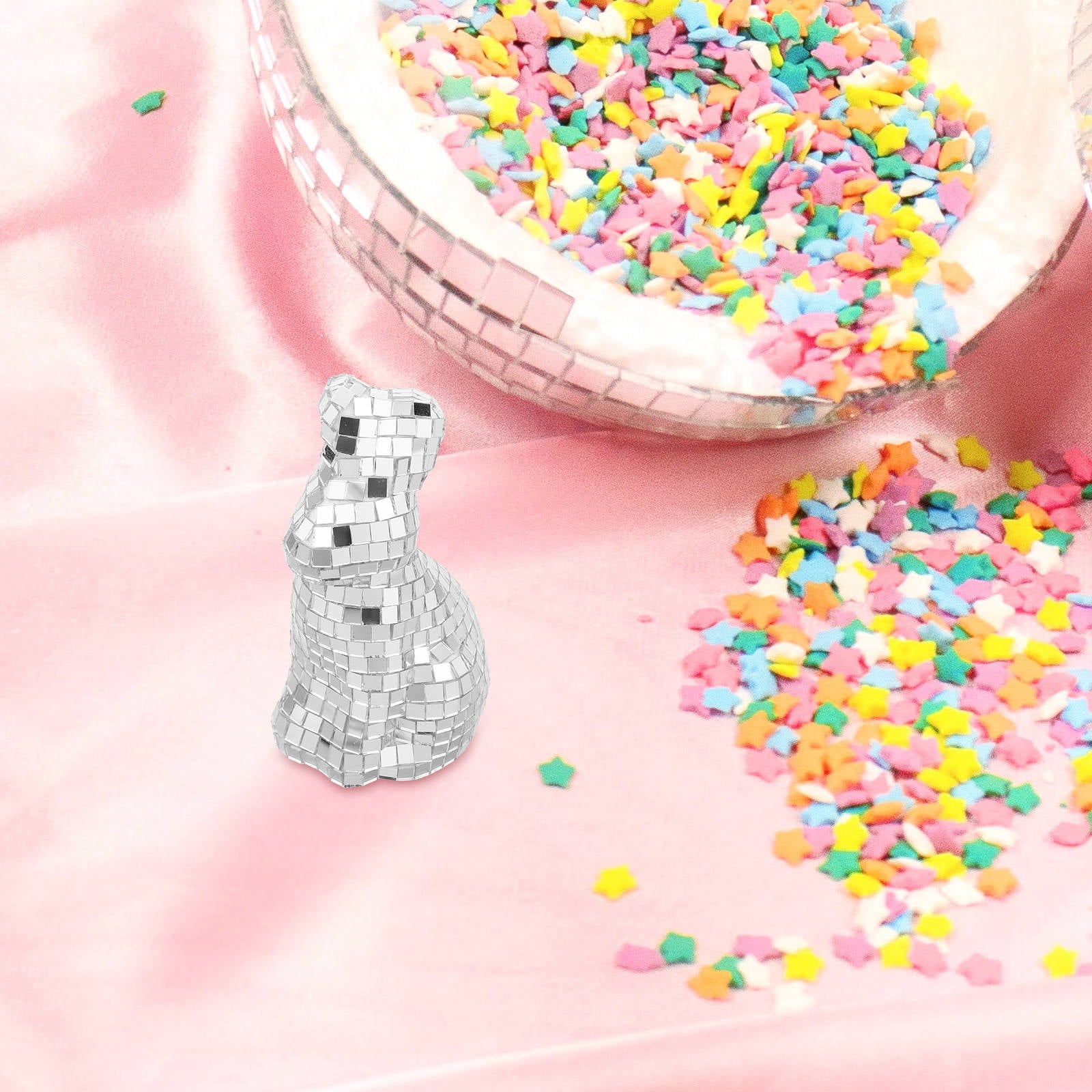 WHAMVOX Miniature Disco Party Figurine Disco Party Craft Bunny Statue ...