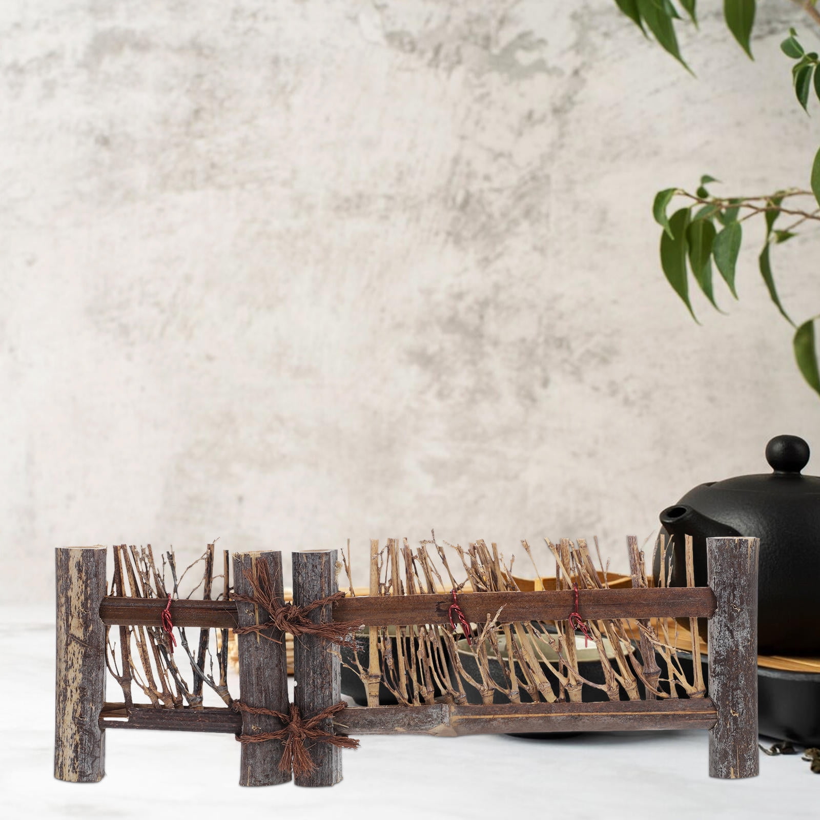 WHAMVOX Miniature Fairy Garden Fence Mini Fence Bamboo Barrier Bamboo ...