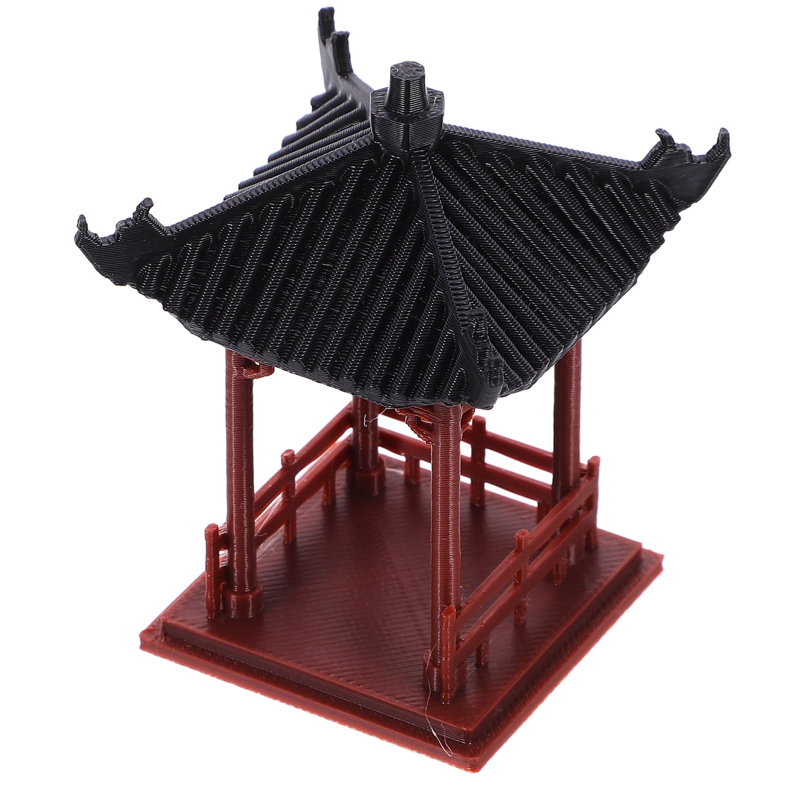 WHAMVOX Miniature Pavilion Statue Decor Mini Pavilion Figurine Garden ...
