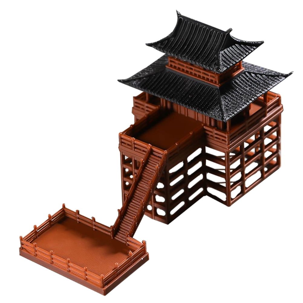 WHAMVOX Miniature Stilted Building Statue Bonsai Landscape Decor Sand ...