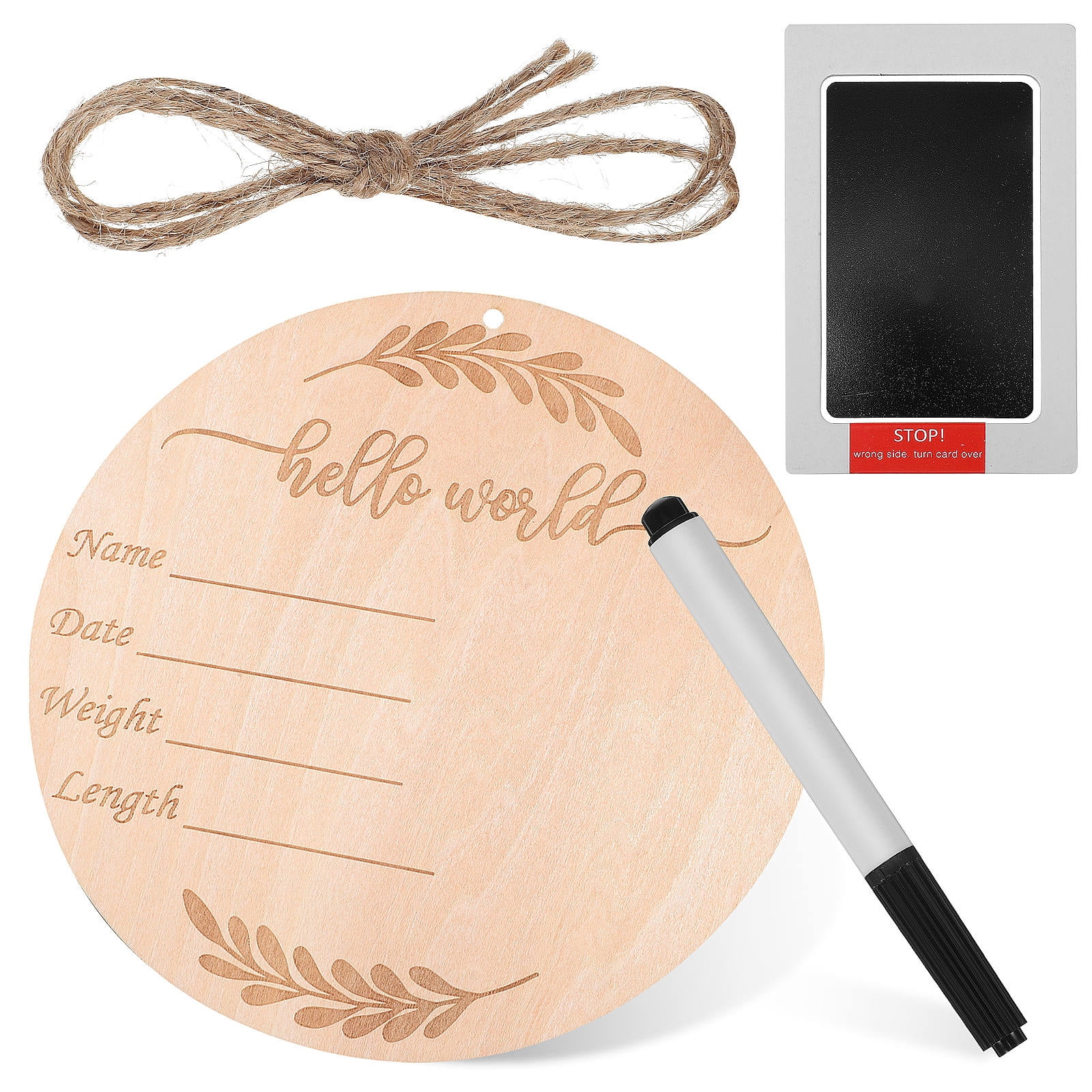 WHAMVOX Monthly Baby Signs Wooden Newborn Photo Props Baby Announcement ...