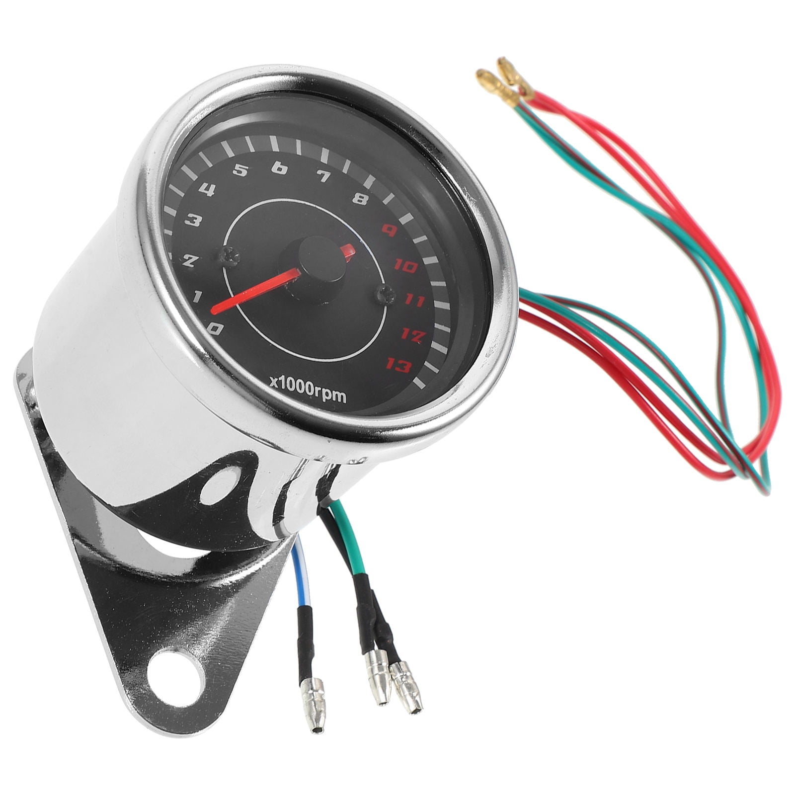 WHAMVOX Motorbike Speedometer Gauge Motorcycle Gauges Modified Silver ...