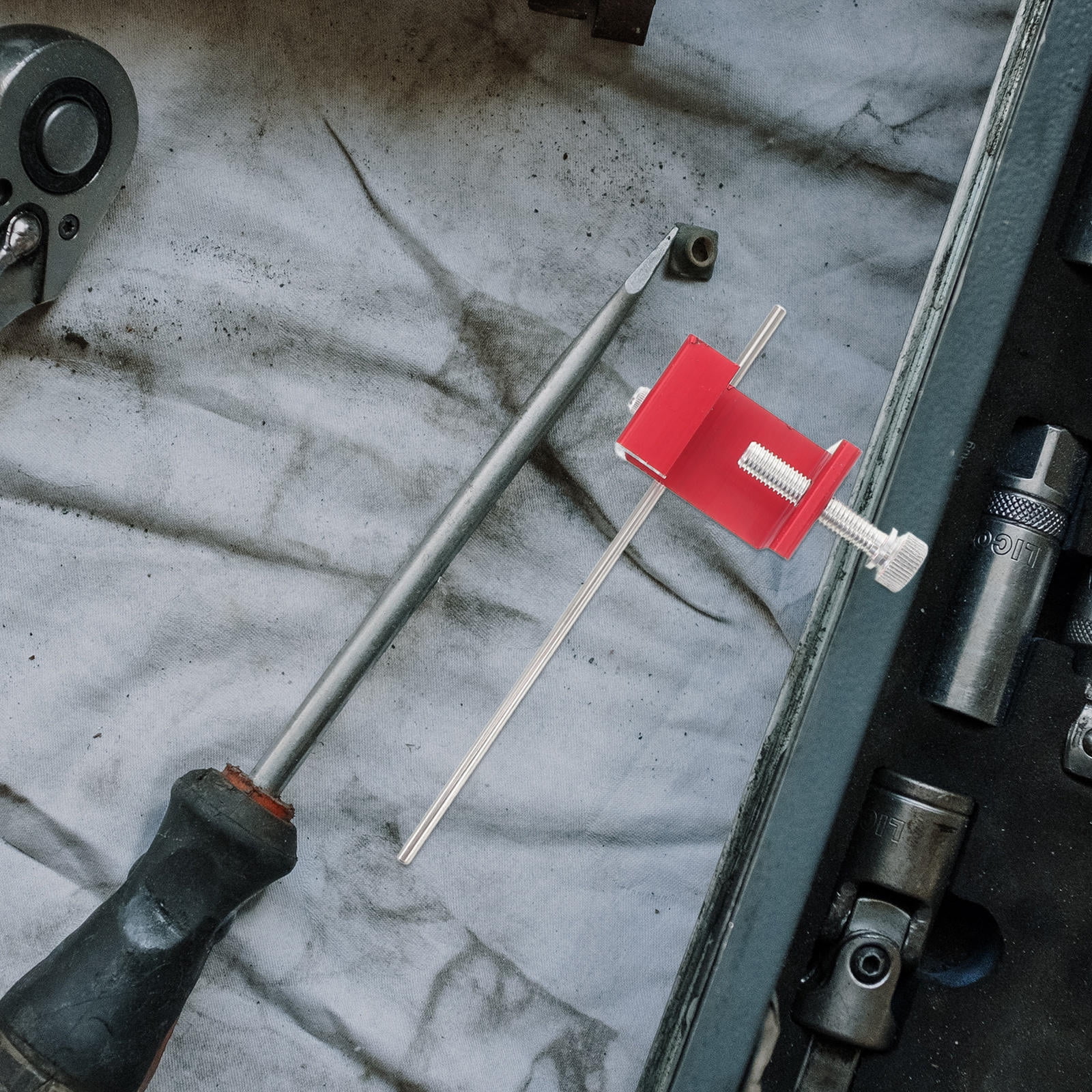 WHAMVOX Motorcycle Chain Link Tool 1Set Red Aluminum for Mechanics and ...