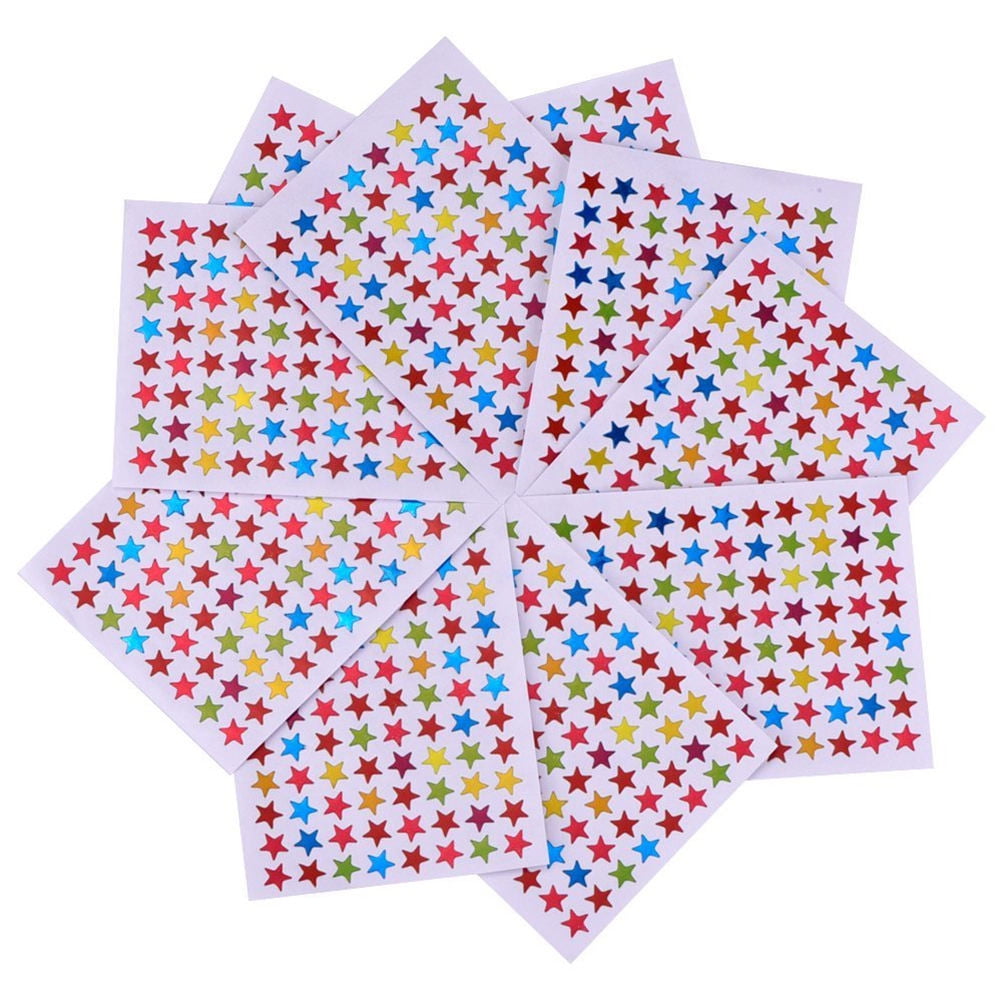 WHAMVOX Multi Color Star Shaped Adhesive Stickers for DIY Crafts ...