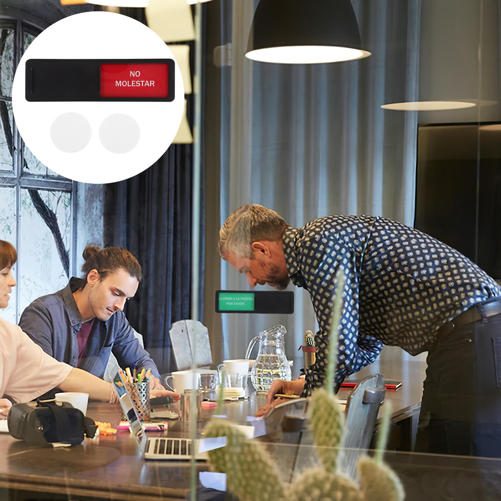 WHAMVOX MultiFunction Sliding Door Sign In Use Vacant Indicator for ...