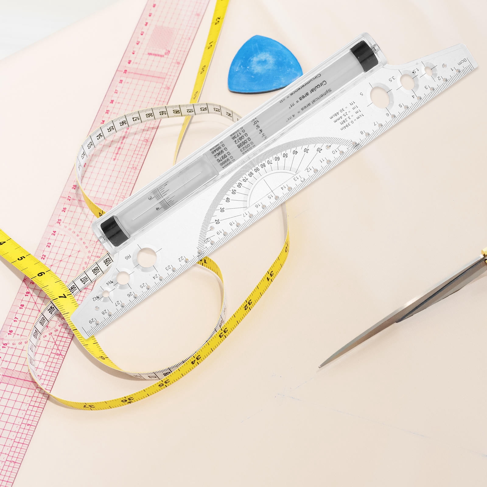 WHAMVOX Multifunctional Student Ruler for Drawing Charts and Angles ...
