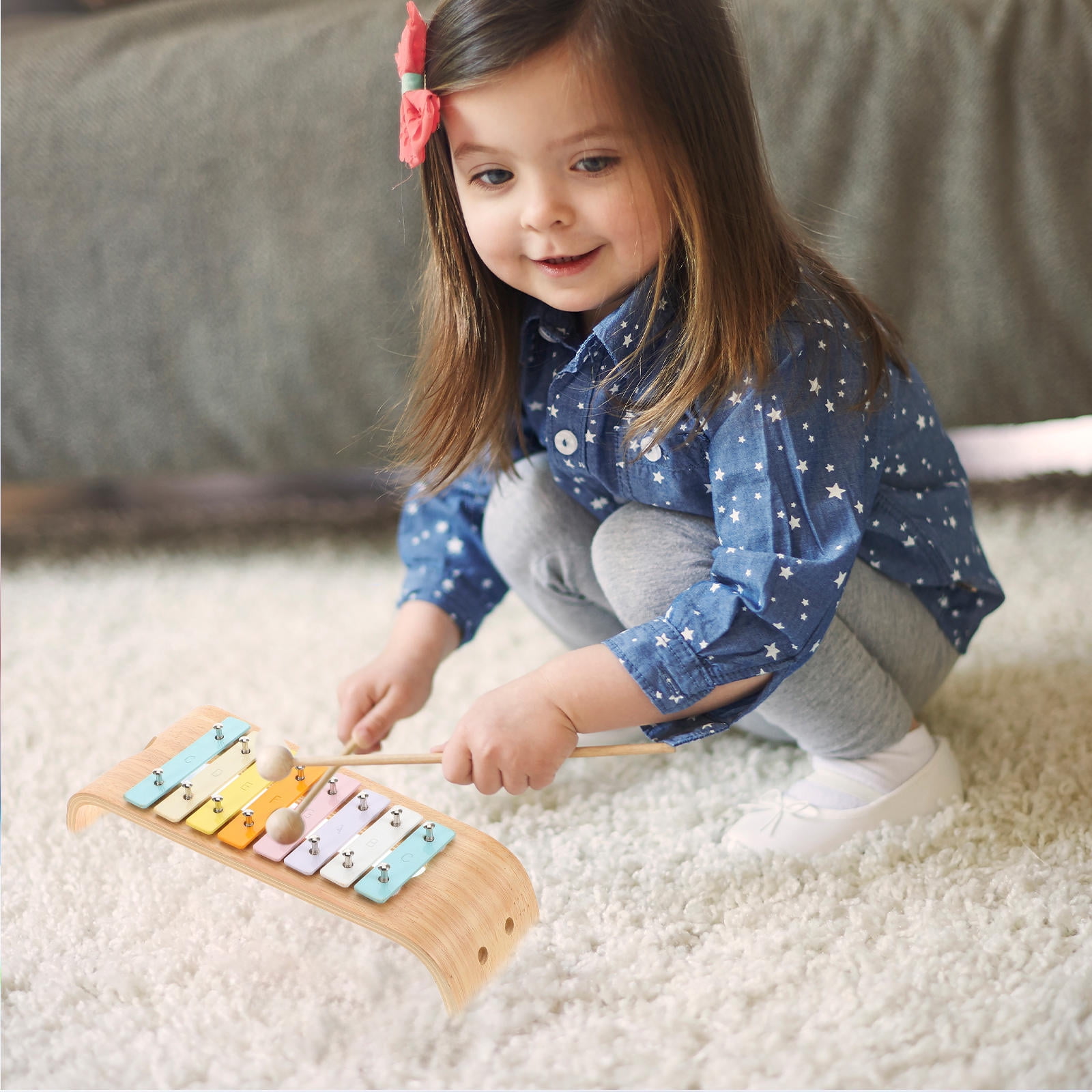 WHAMVOX Musical 8-Note Glockenspiel Early Education Kids Music Baby ...