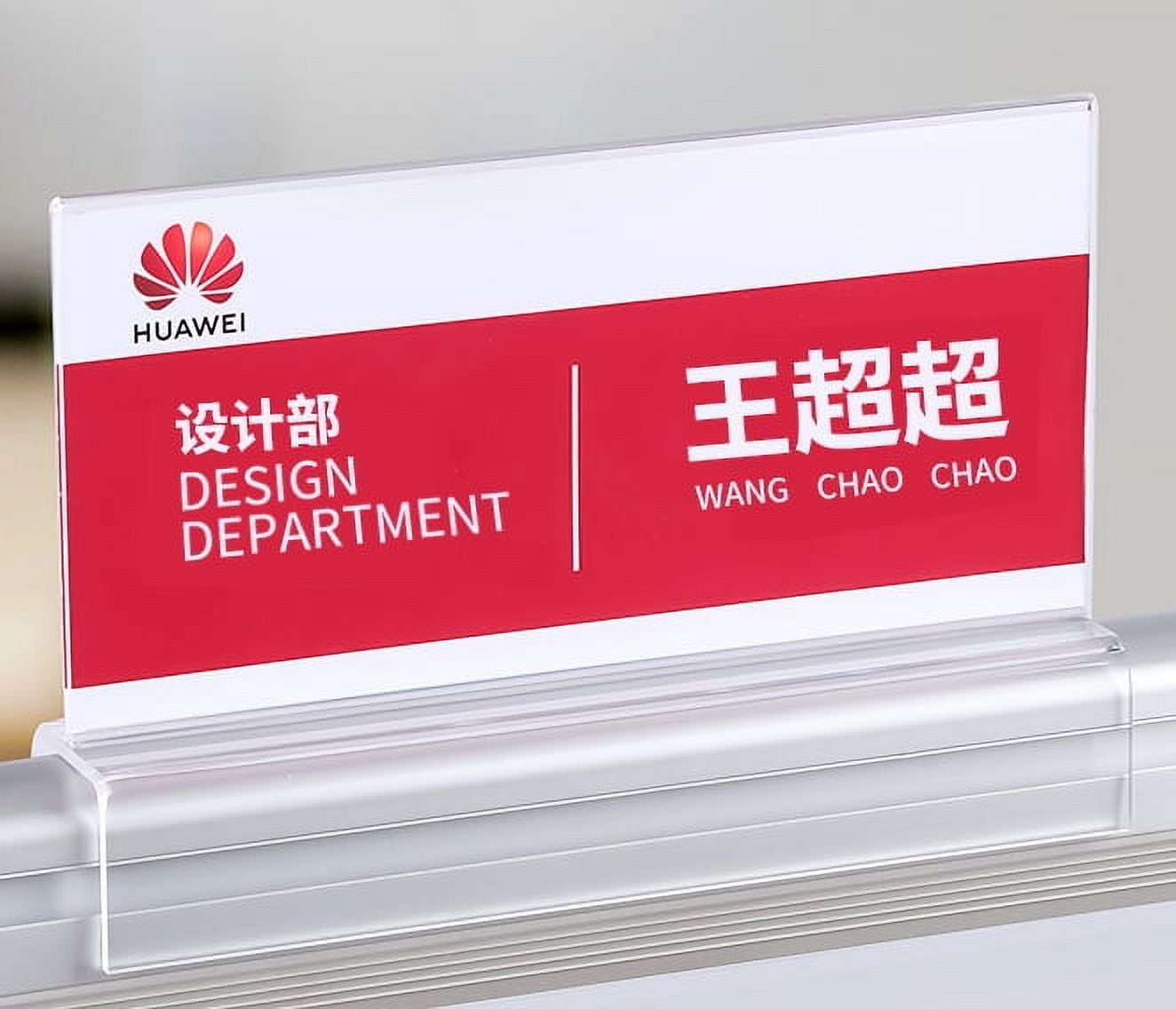 WHAMVOX Name Tag Displaying Rack Acrylic Nameplate Holder Work ...