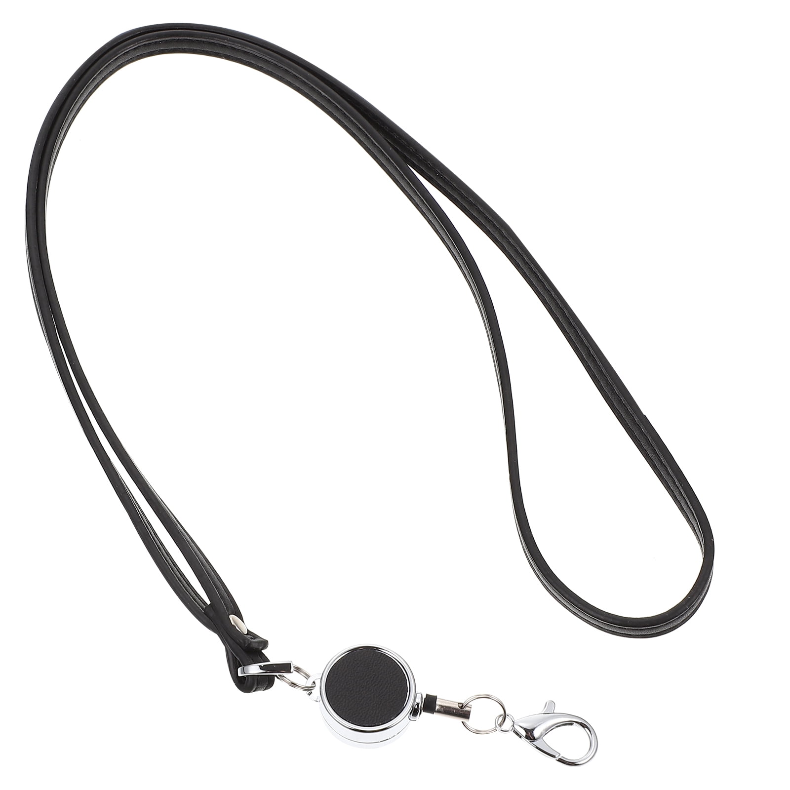 DECORNIJIA Telescopic Work Cards Hanging Lanyards Lanyard Black PU 1Set ...
