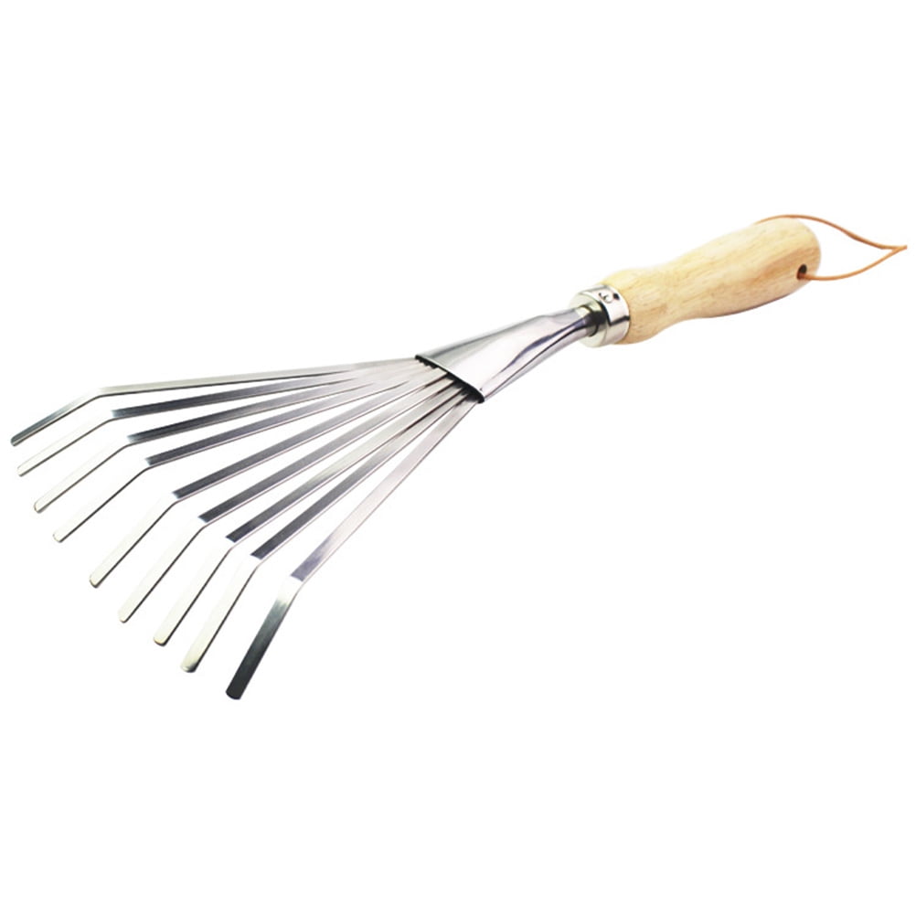 WHAMVOX Nine-tooth Rake Gardening Tools Efficient Deep Rooted Remover ...