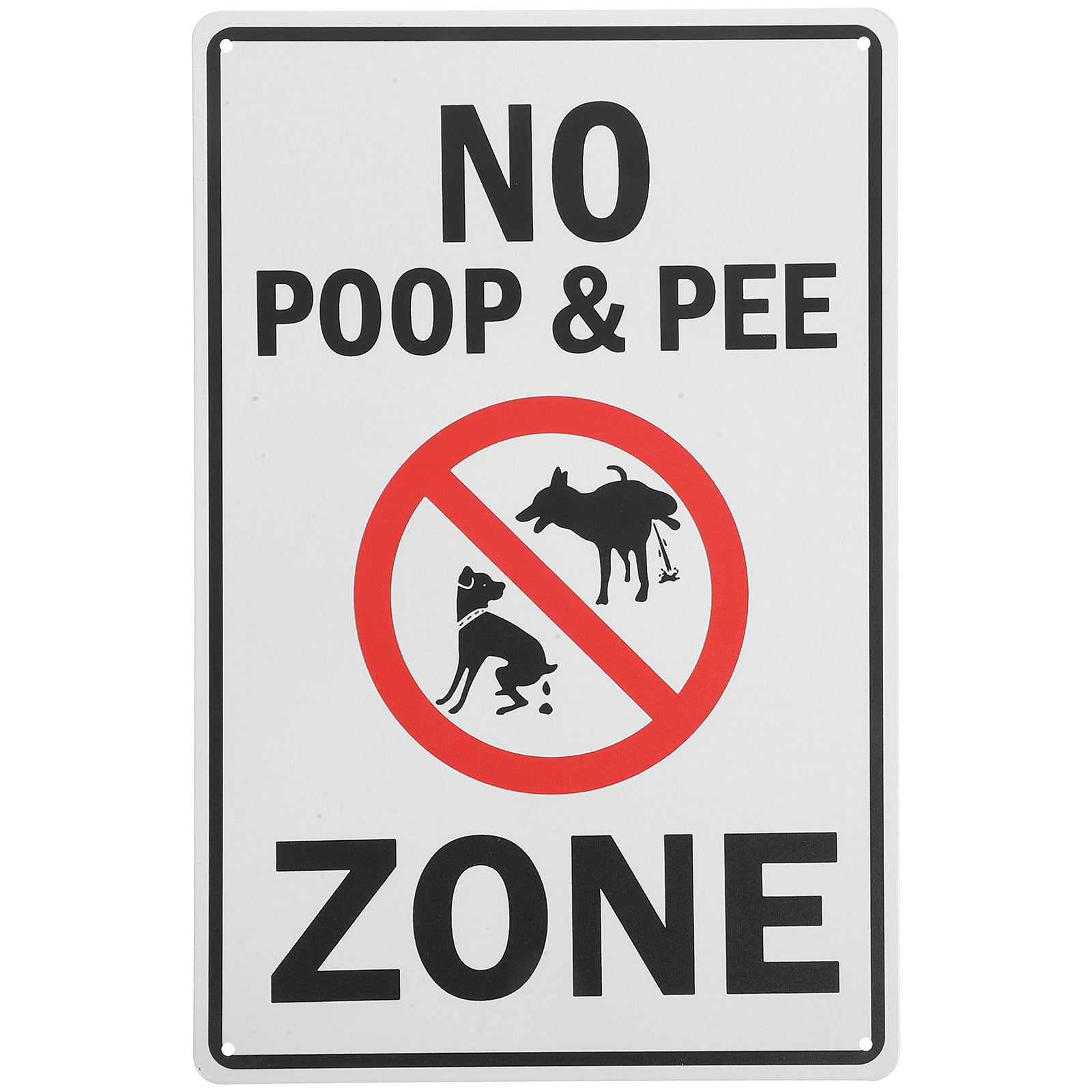 WHAMVOX No Pee or Poop Outdoor Dog Sign Dog Walking Warning Sign Park ...