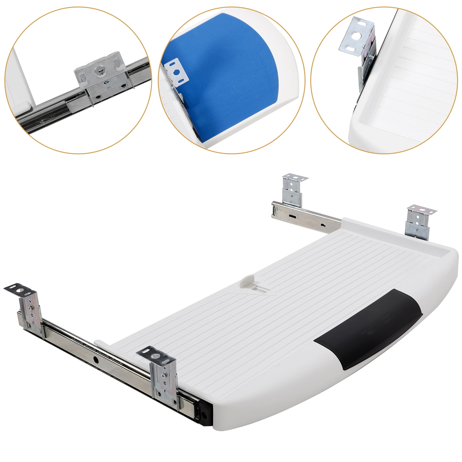 WHAMVOX Office Keyboard Tray Under Desk Pull Out Keyboard Tray ...