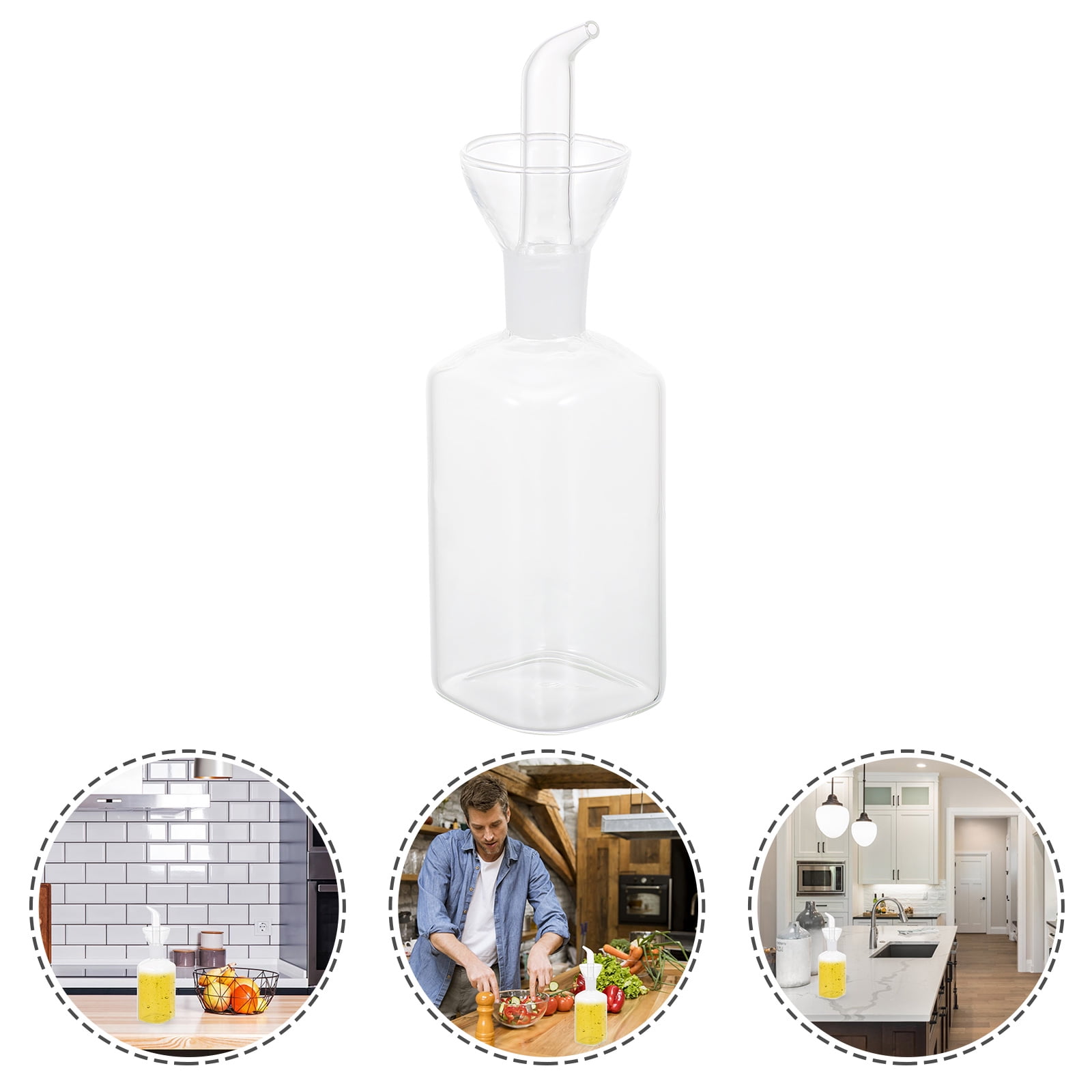 WHAMVOX Olive Glass Oiler Kitchen Seasoning Bottle Condiment - Walmart.com