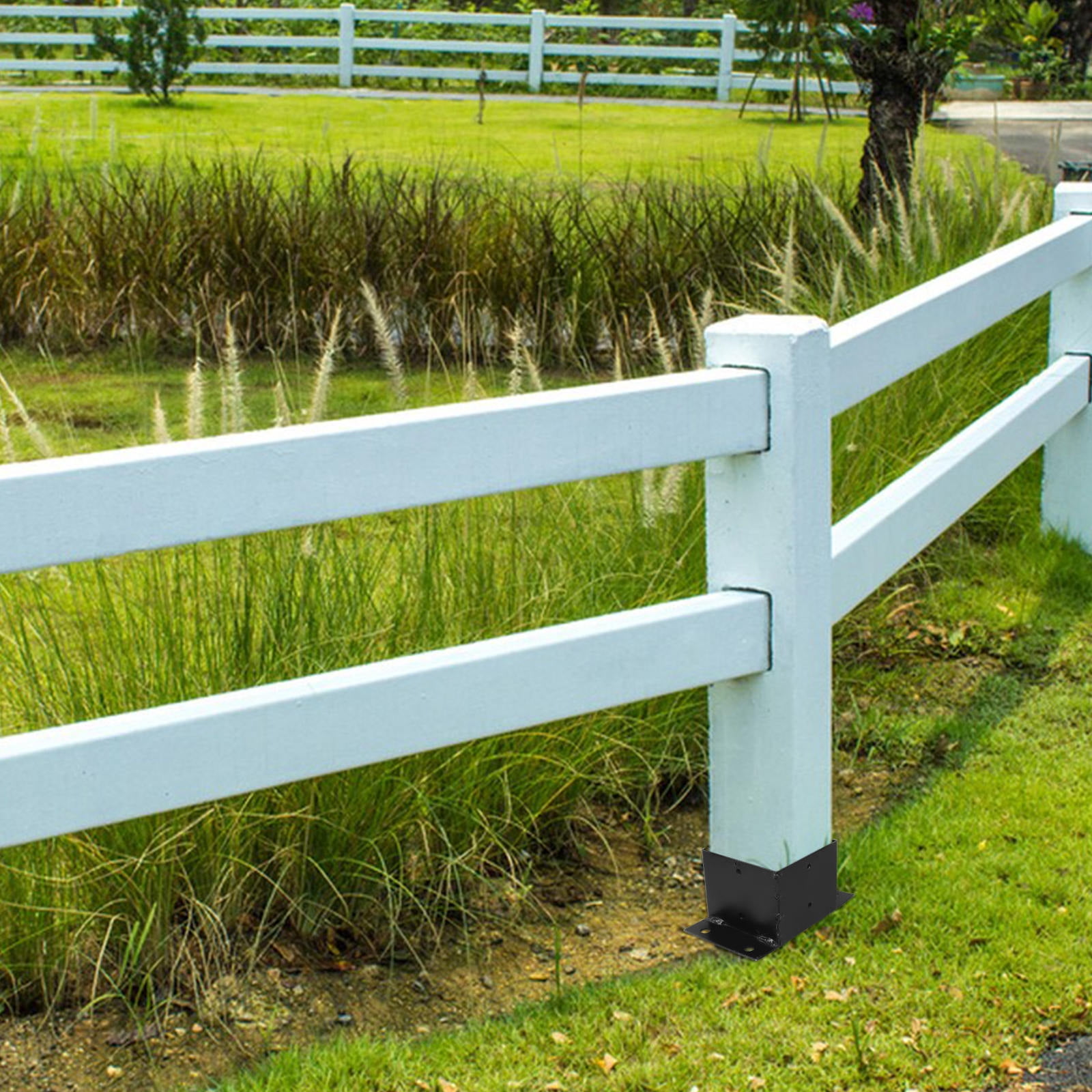 WHAMVOX Outdoor Aluminum Fence Bracket For Deck Railing System ...