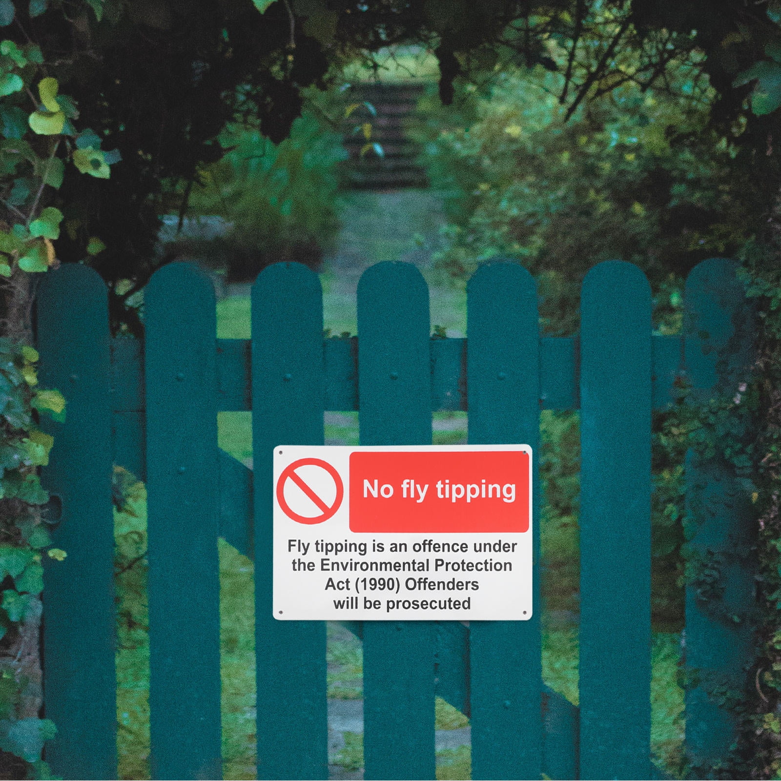 WHAMVOX Outside No Littering Warning Sign Metal No Littering Sign No ...