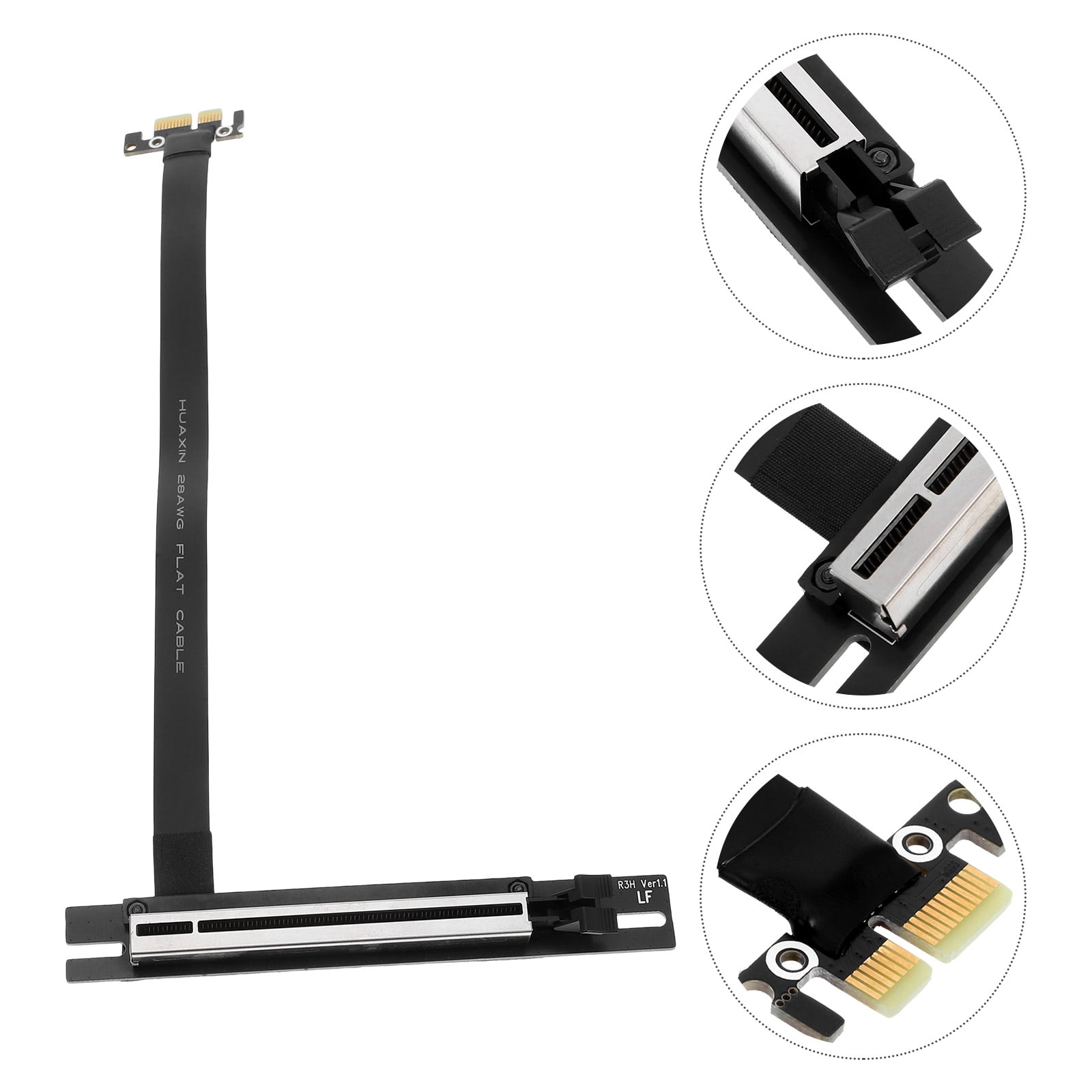 WHAMVOX PCIe Riser Computer Accessories PCI-E 1x to 16x Extender Black ...