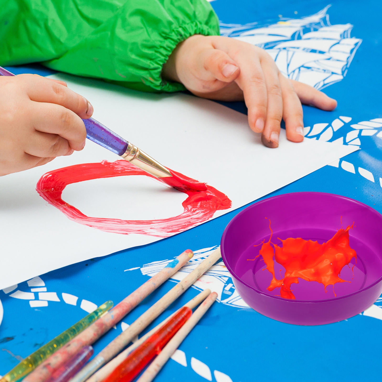 WHAMVOX Paint Palette Painting Color Box Plastic Pallet Child - Walmart.com