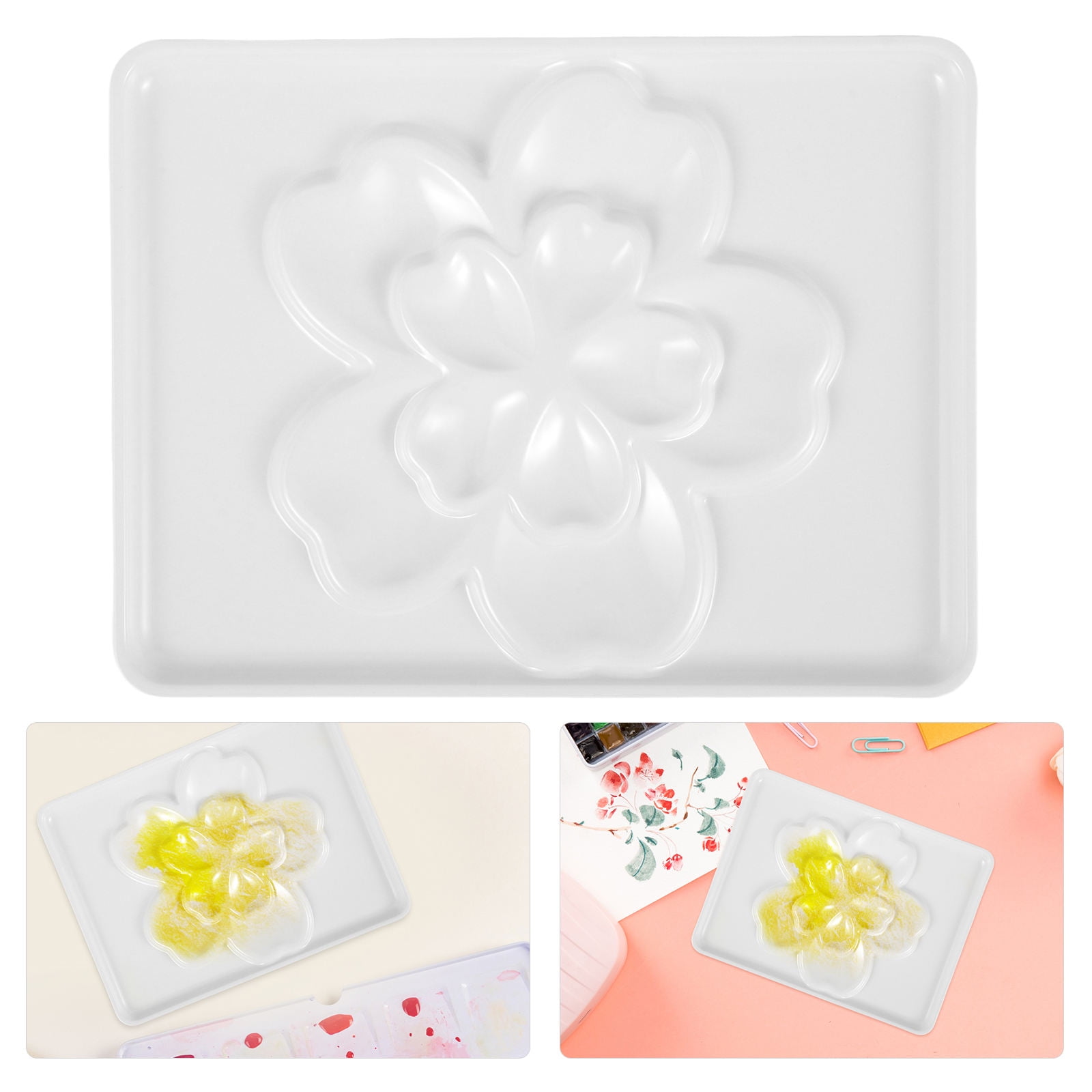 WHAMVOX Painting Water Color Palette Reusable Color Mixing Plate Paint ...