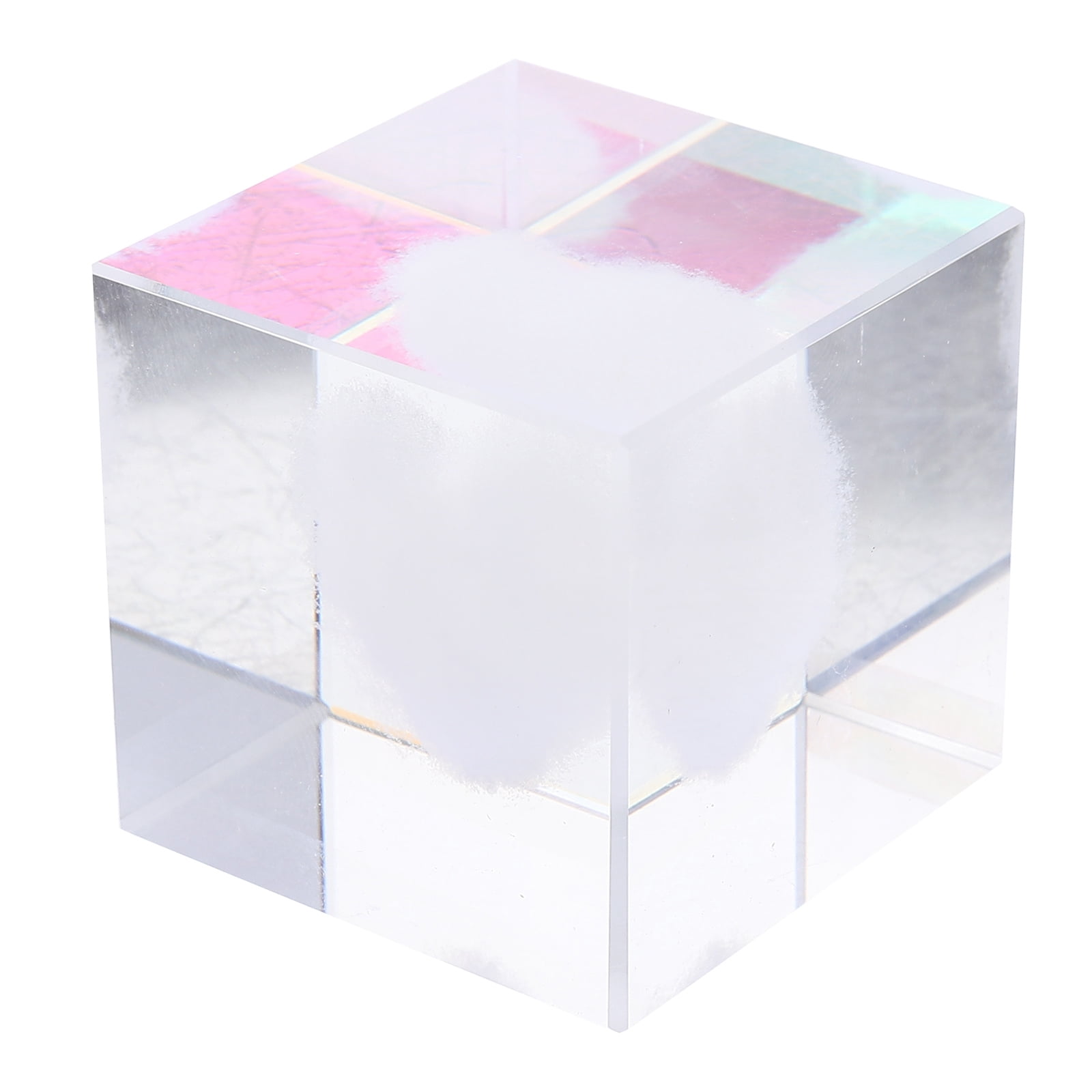 WHAMVOX Heart Shaped Crystal Cube Home Atmosphere Enhancer for Living ...