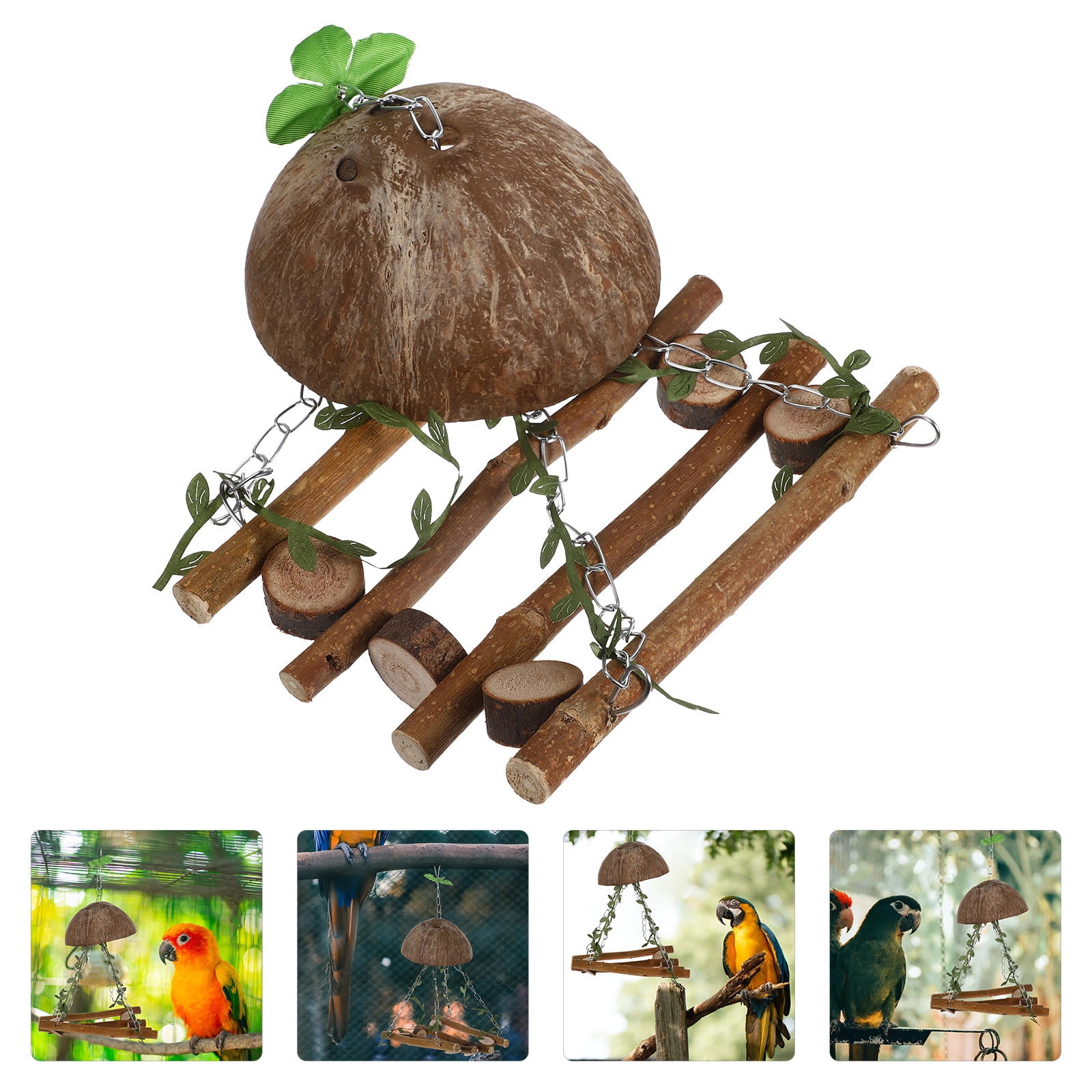 WHAMVOX Parrot Nest Swing Hanging Bird Cage Nesting Habitat Cages ...