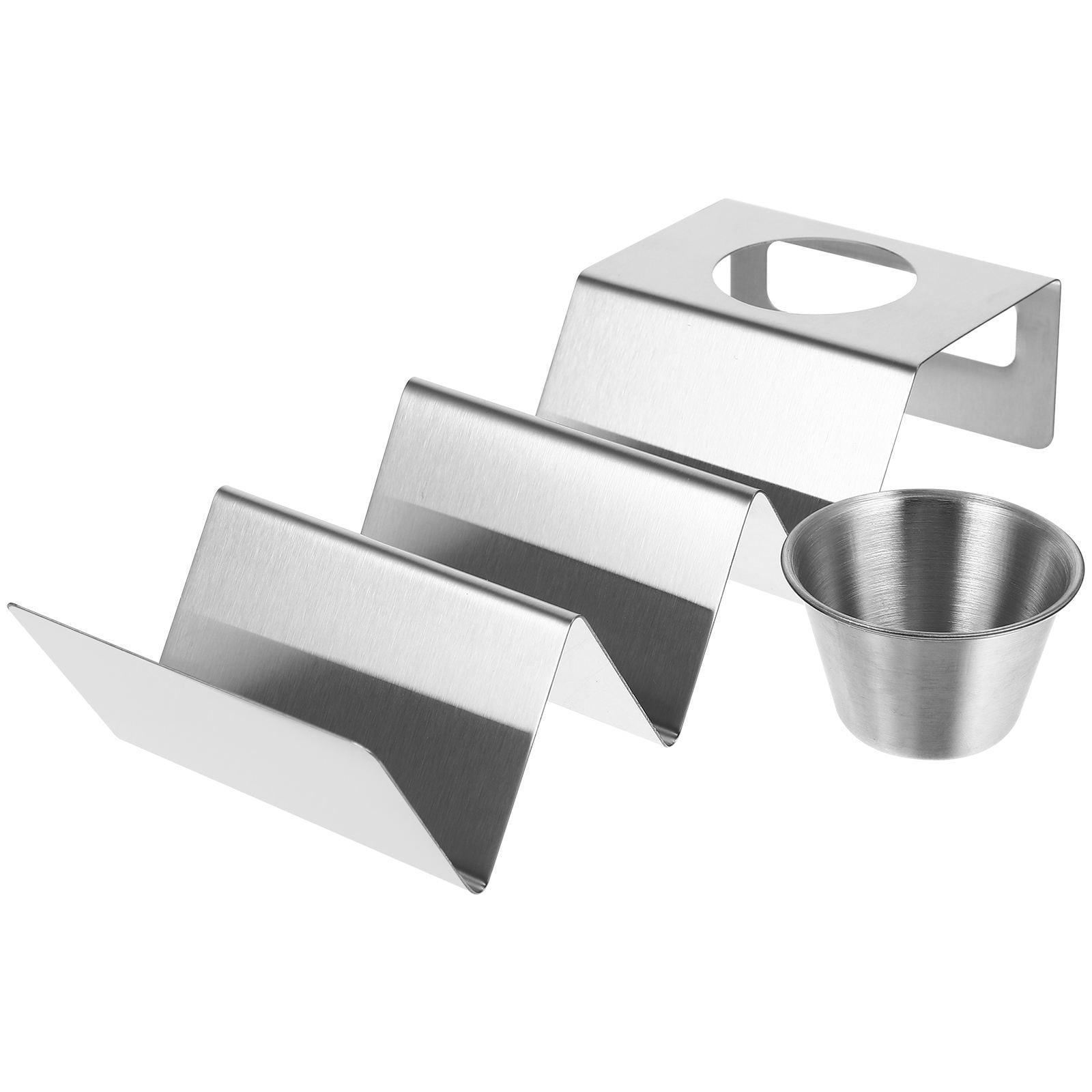 WHAMVOX Party Stainless Steel Pancake Rack Vertical Burrito Holder Taco ...