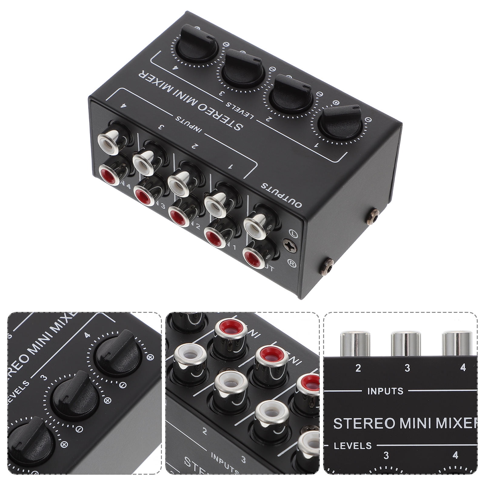 WHAMVOX Passive Stereo Mini Mixer for Music Use with Ultra Low Noise 4 ...