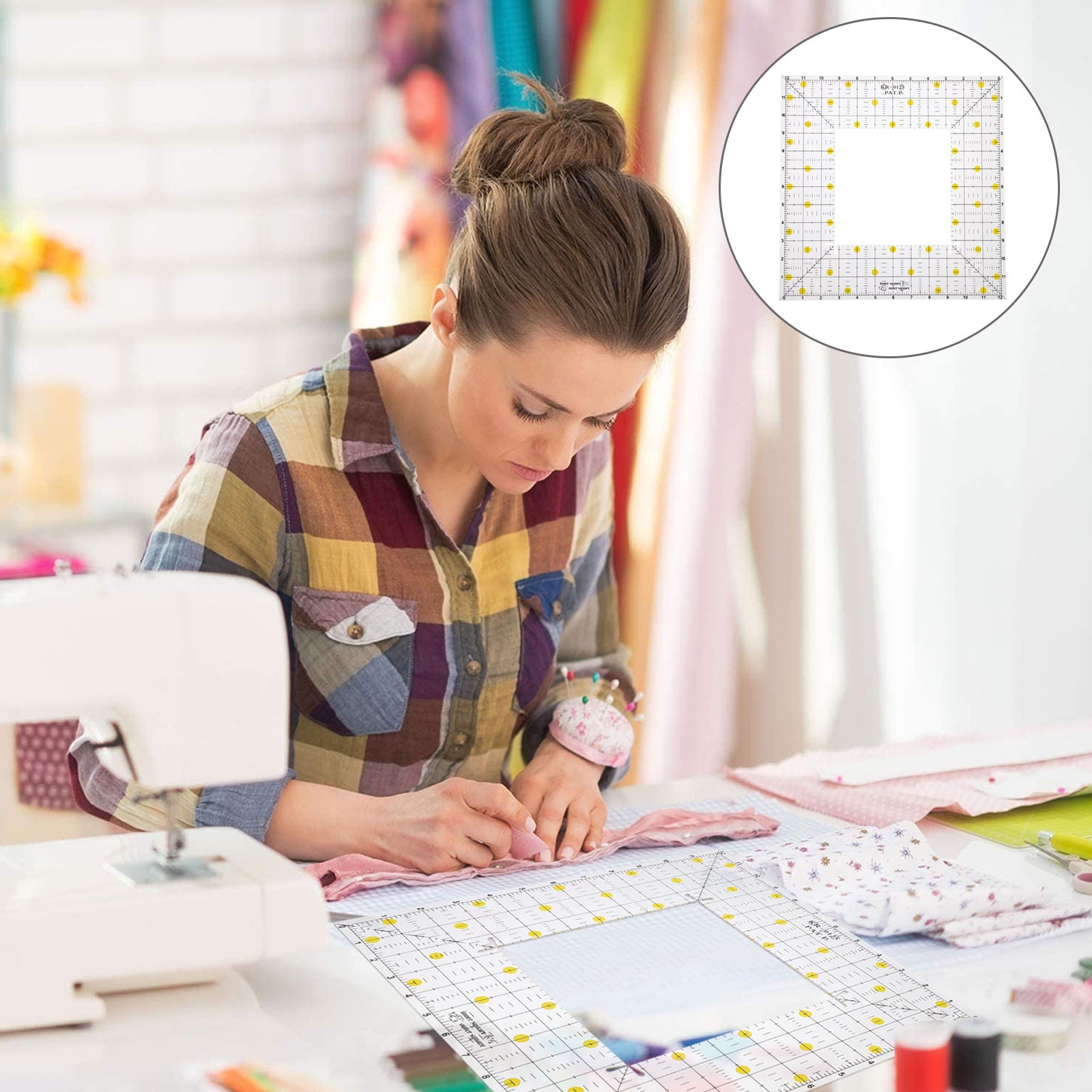 WHAMVOX Patchwork Ruler Square Rulers for Quilting Pattern Master ...