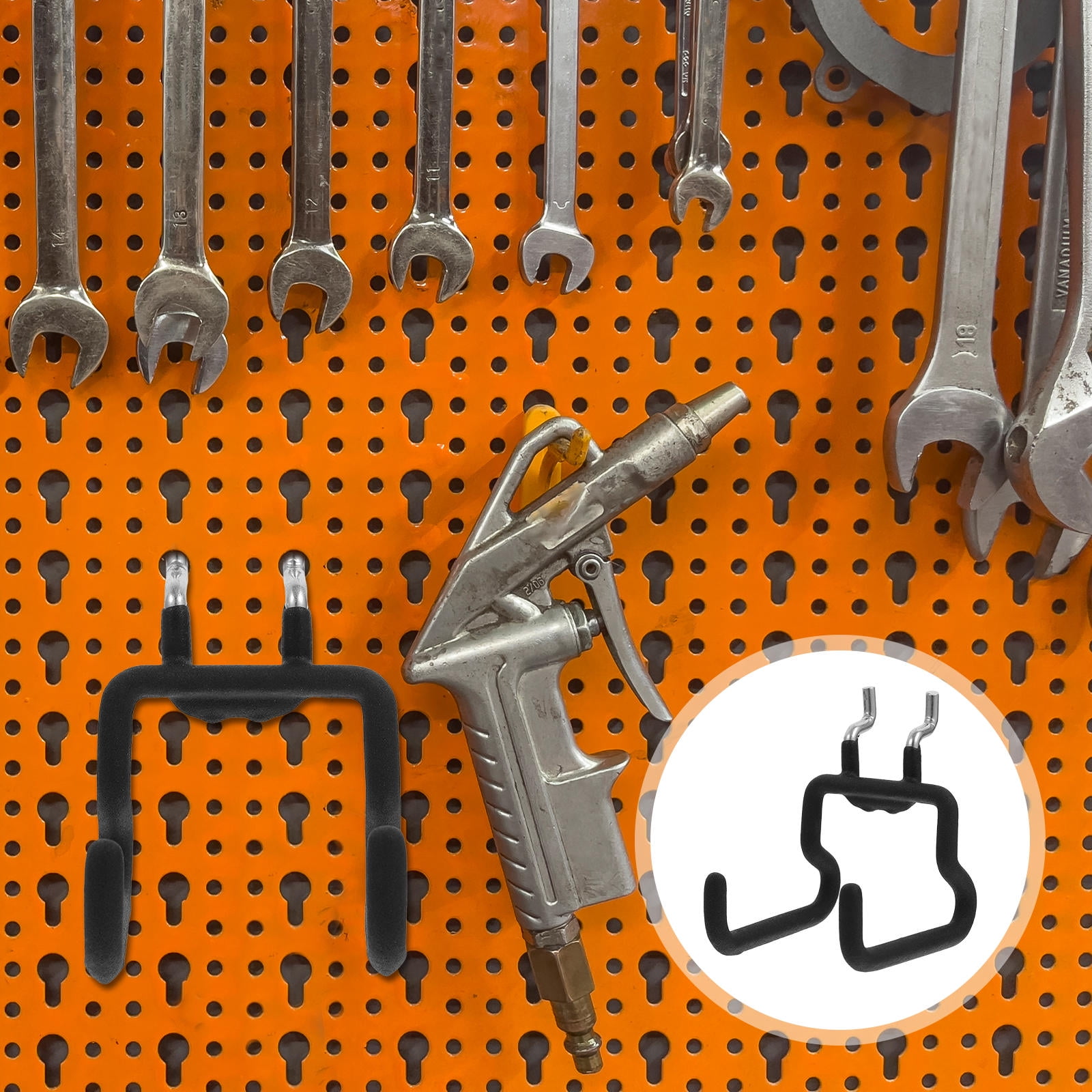 WHAMVOX Pegboard Drill Holder Stainless Steel Pegboard Tool Utility ...