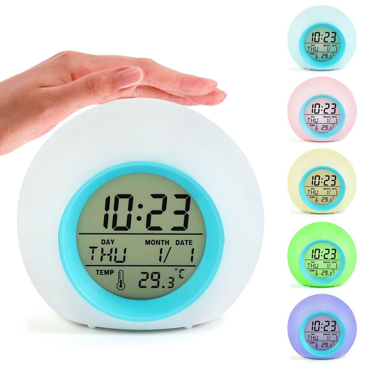 WHAMVOX Perpetual Calendar Alarm Clock with Date and Week Display ...