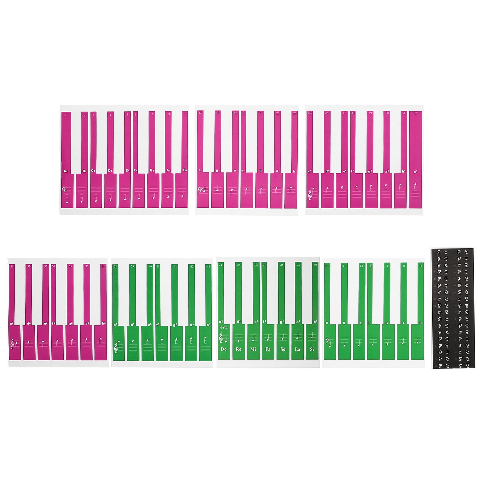 WHAMVOX Piano Keyboard Sticker Guys Kids Keyboards Transparent Stickers ...