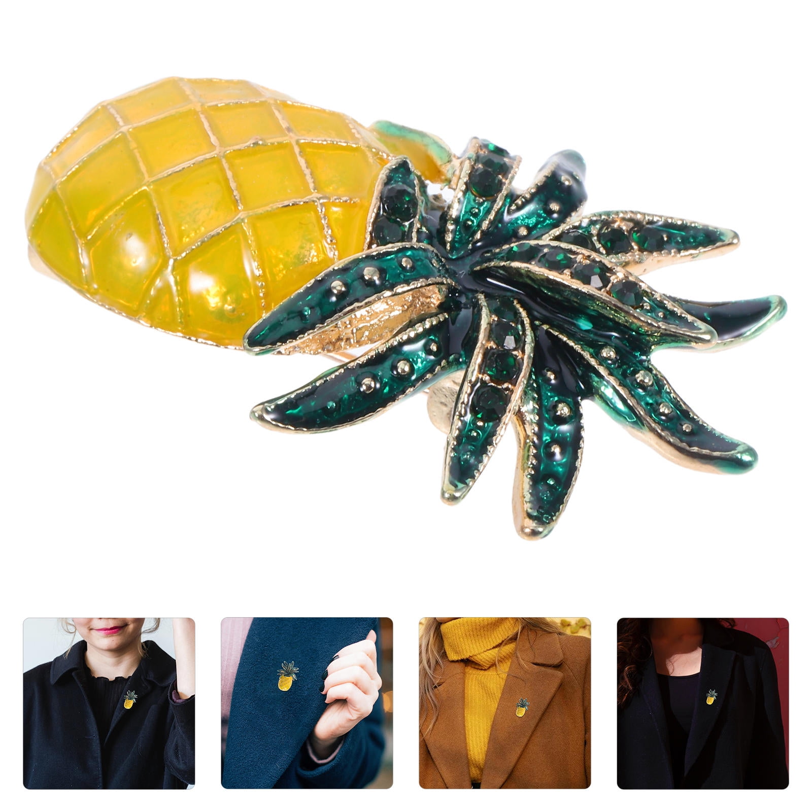 WHAMVOX Pineapple Brooch Brooches for Women Cute Pins Boutonniere Miss ...