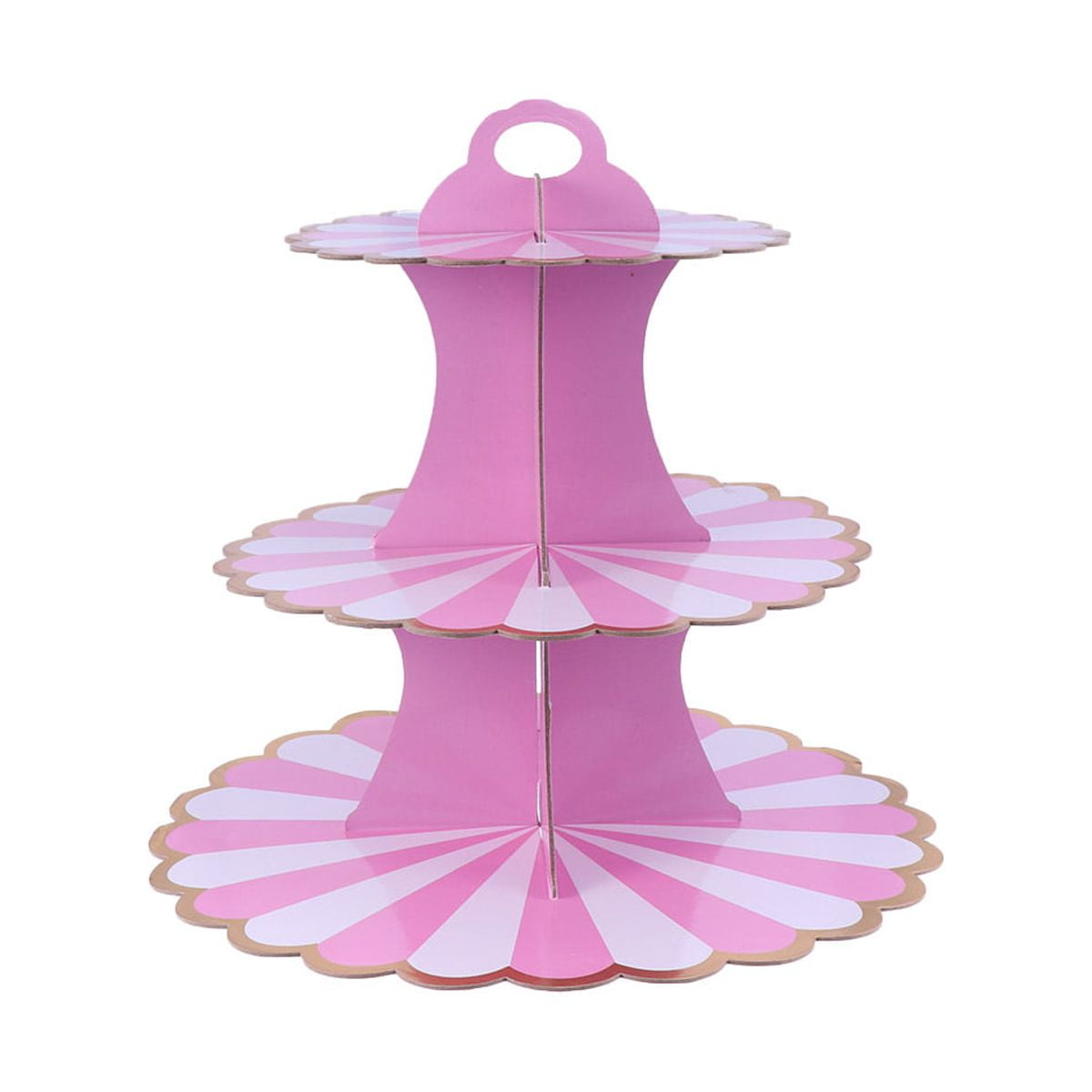 WHAMVOX Pink Cake Rack Dessert Stand for Cakes and Fruit Made of Paper ...