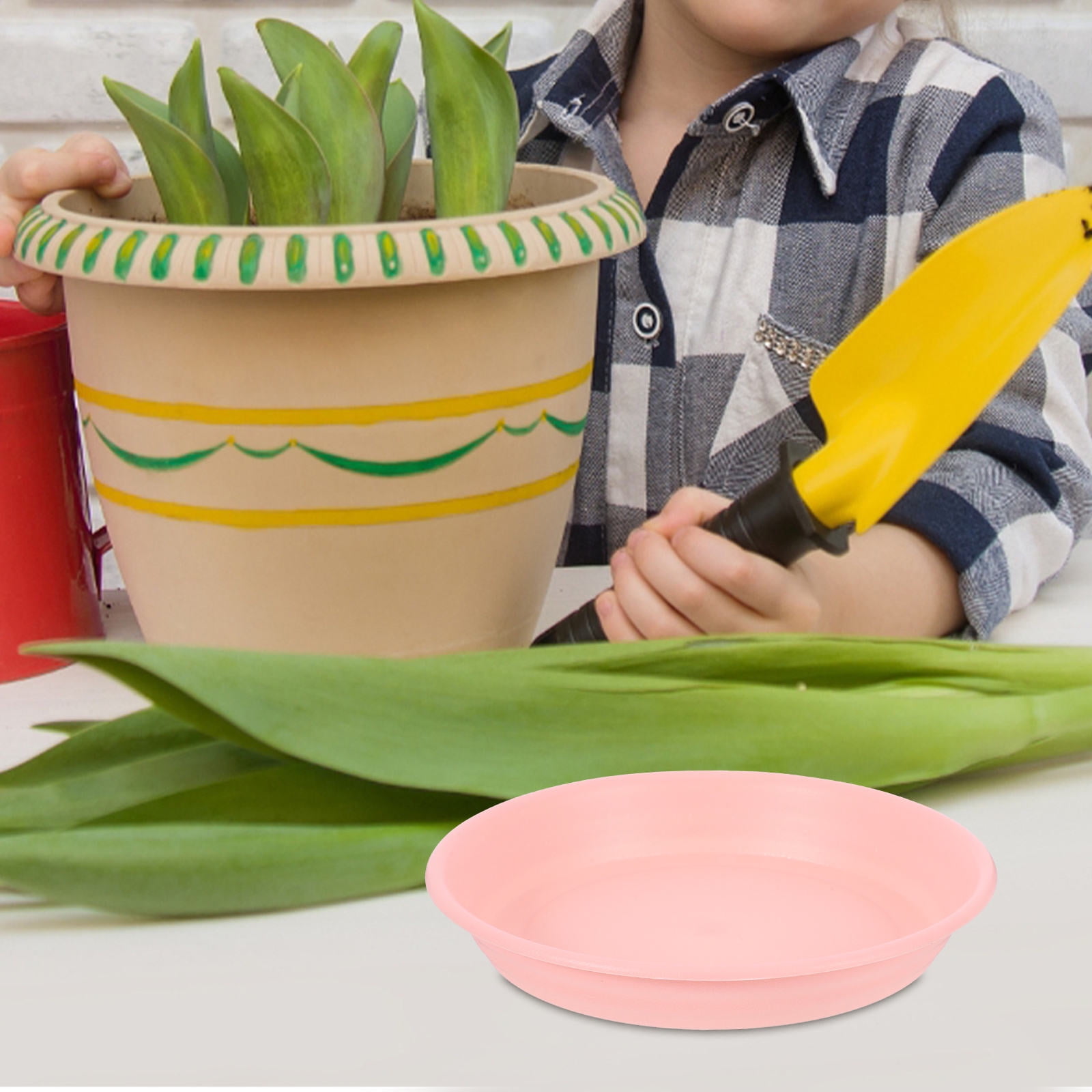 WHAMVOX Pink Plant Saucer 10pcs Round Plant Pot Saucers Plastic Plant ...