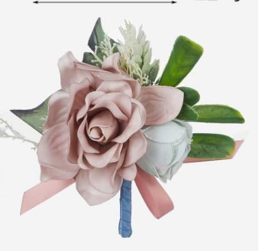 WHAMVOX Pink Silk Rose Corsage Fabric Brooch Artificial Flower Shoulder ...
