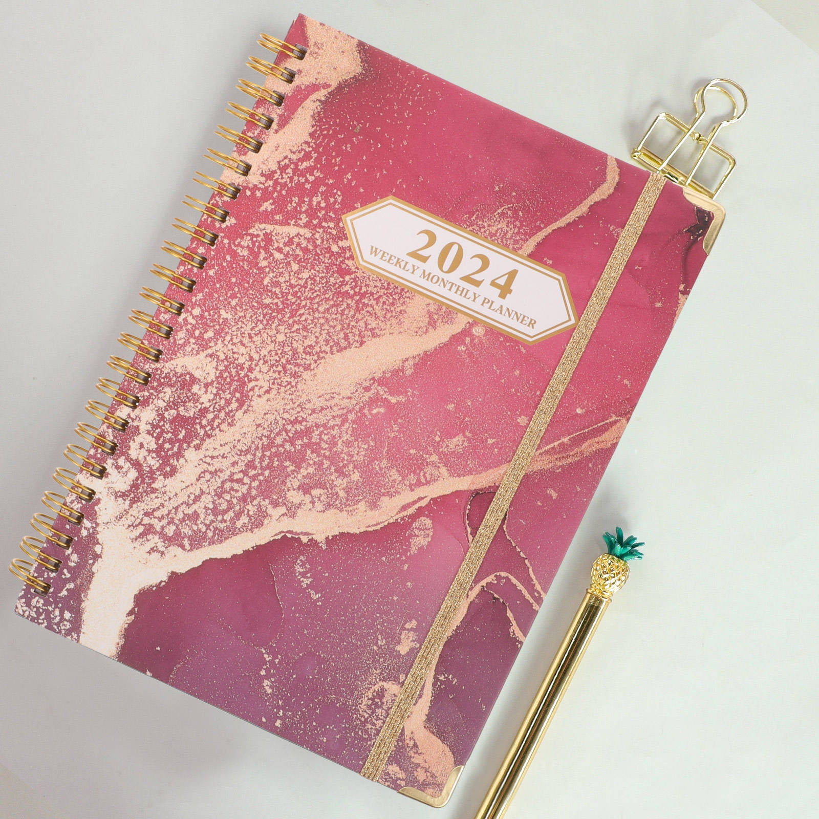 WHAMVOX Pink Spiral Notebook for Writing with Exquisite Cover and ...