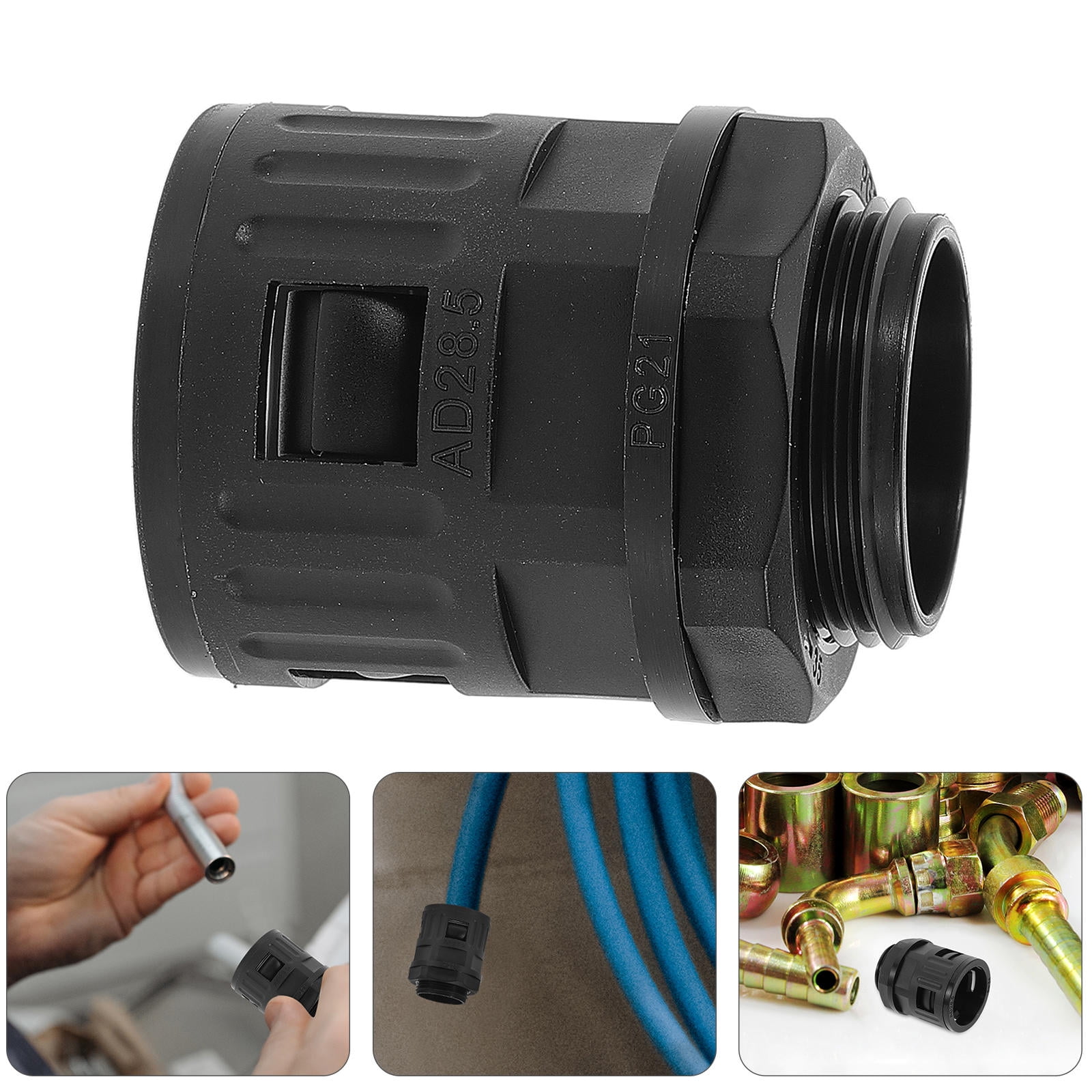 WHAMVOX Pipe Fitting Adapter Corrugated Tube Adapter Plastic Pipe ...
