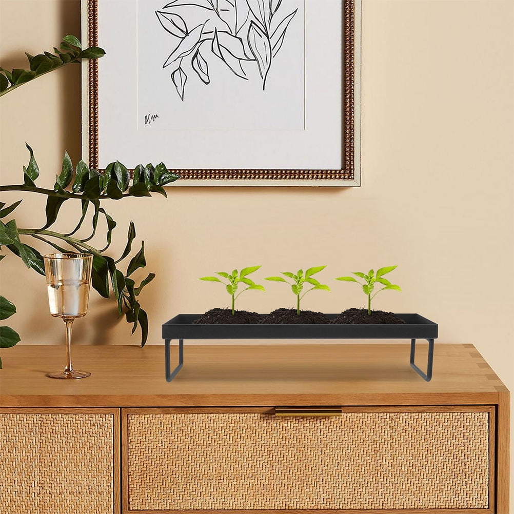 WHAMVOX Plant Pot Stand Iron Flower Pot Stand Desktop Modern Style Vase ...