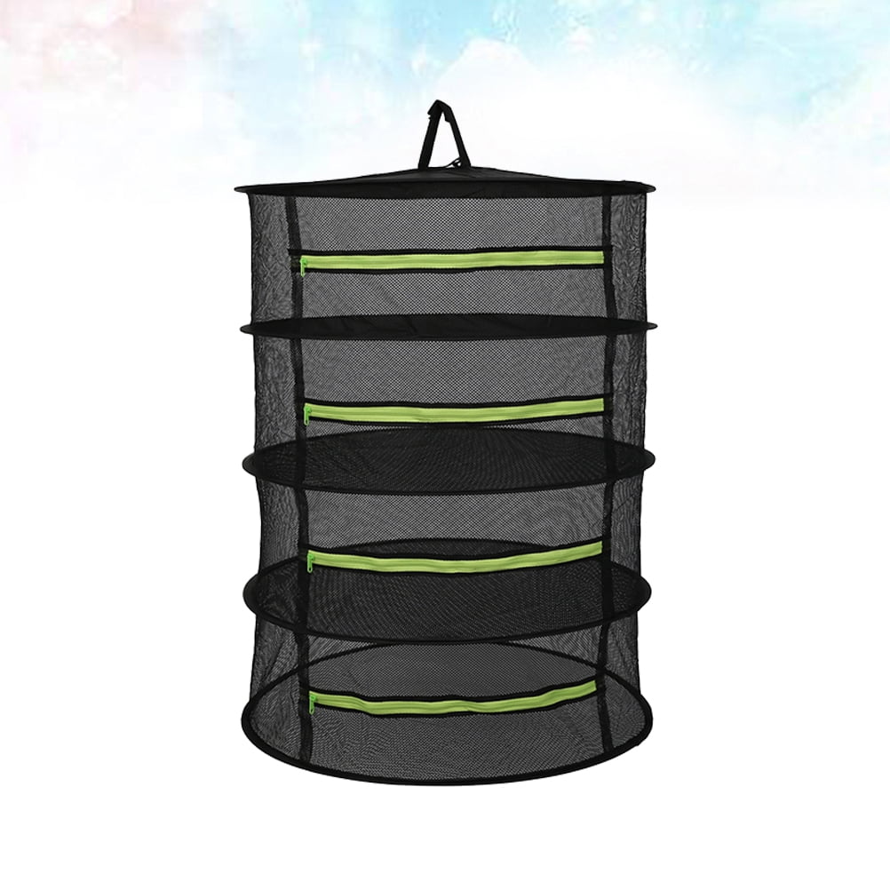 WHAMVOX Plants Hanging Drying Net Mesh Storage Organizer Folding Rack ...