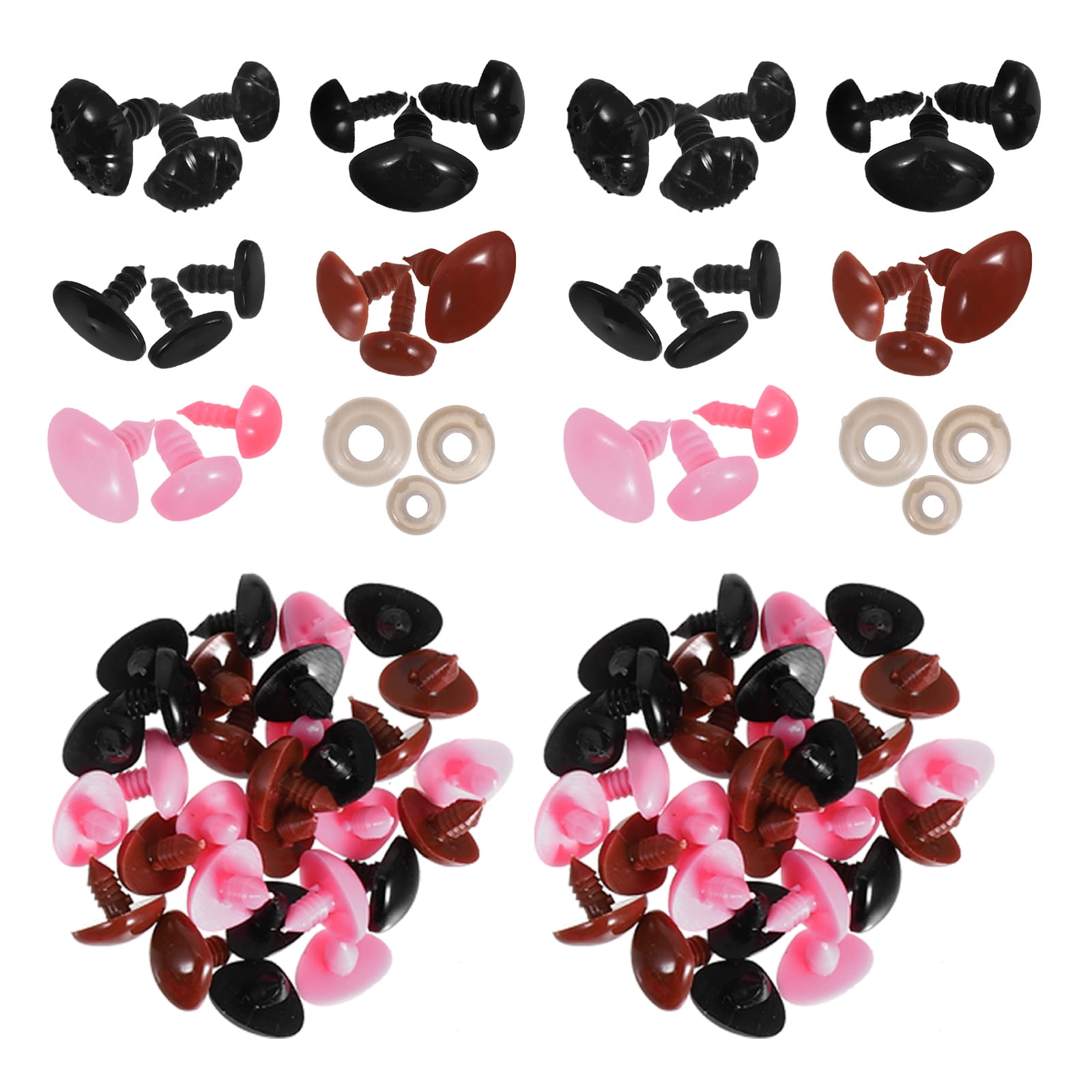 WHAMVOX Plastic Animal Safety Nose Stuffed Animals Crochet Toy Nose ...