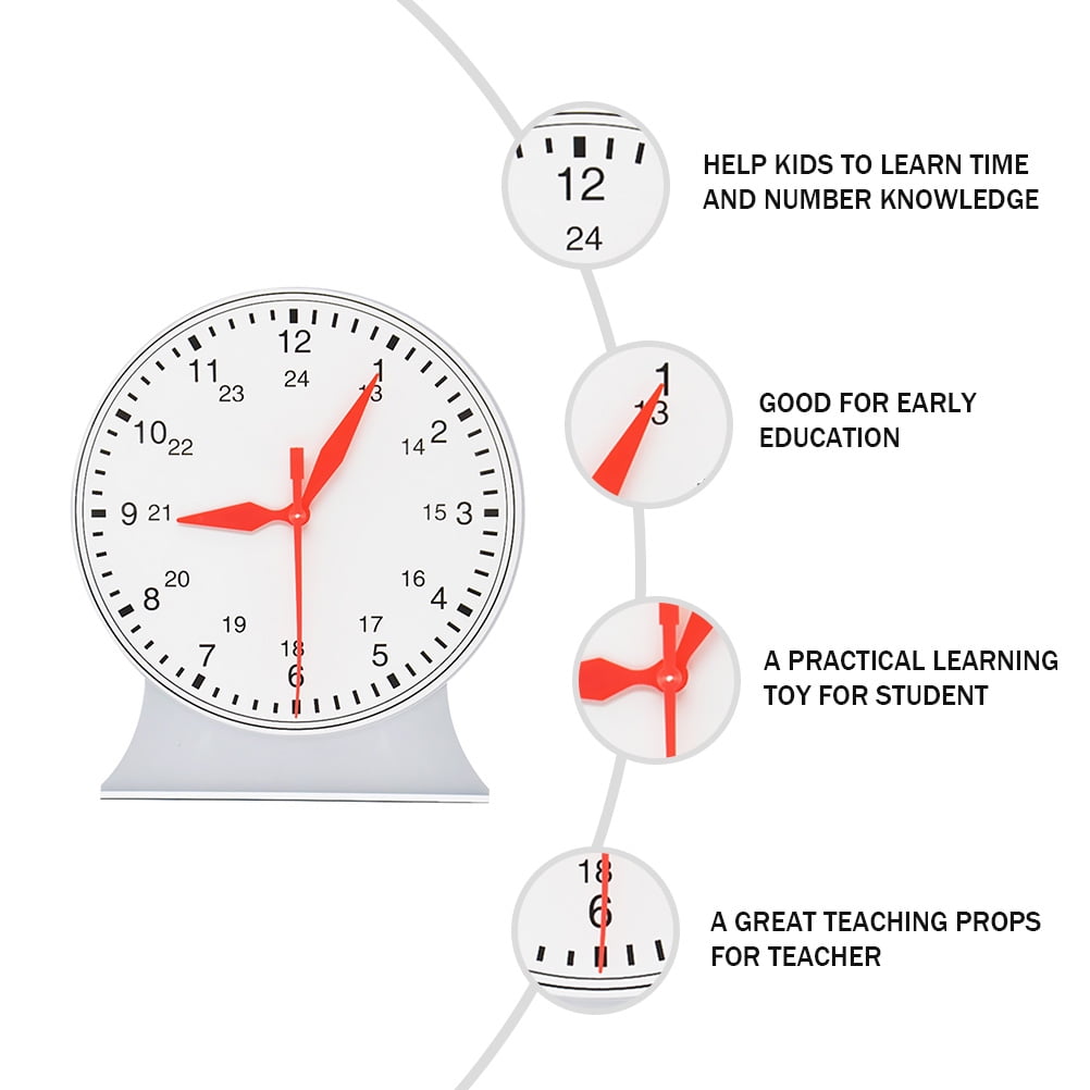 Luxshiny Clock Model Assorted Color For Children Time Learning Number ...