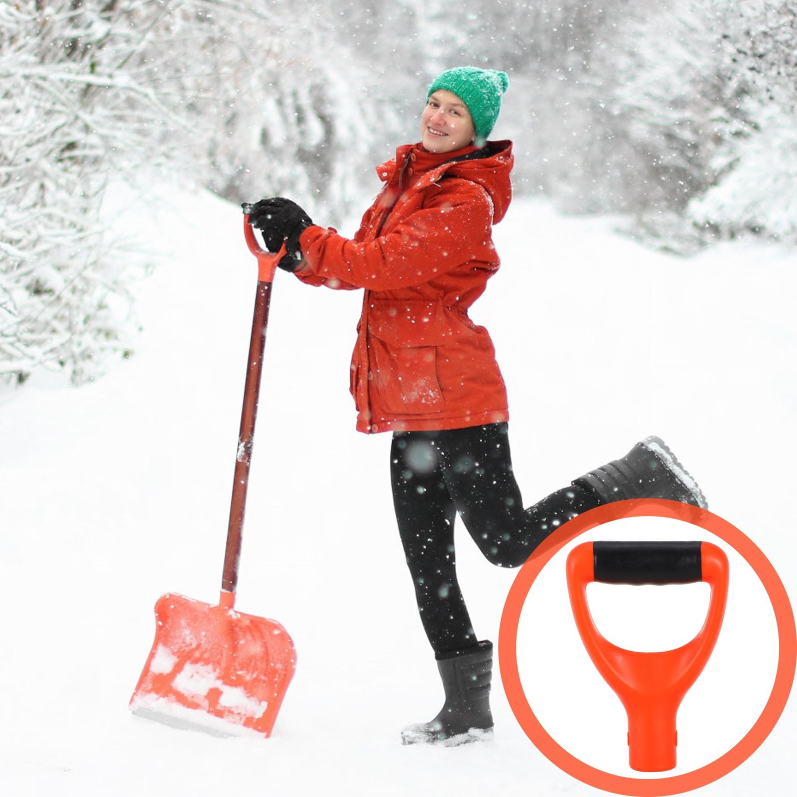WHAMVOX Plastic Grip Handle Spades Forks Handles Shaped Shovel Scoop ...