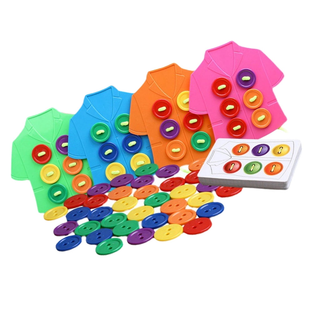 WHAMVOX Plastic Lacing Toys for Kids to Learn Button Sewing and Develop ...