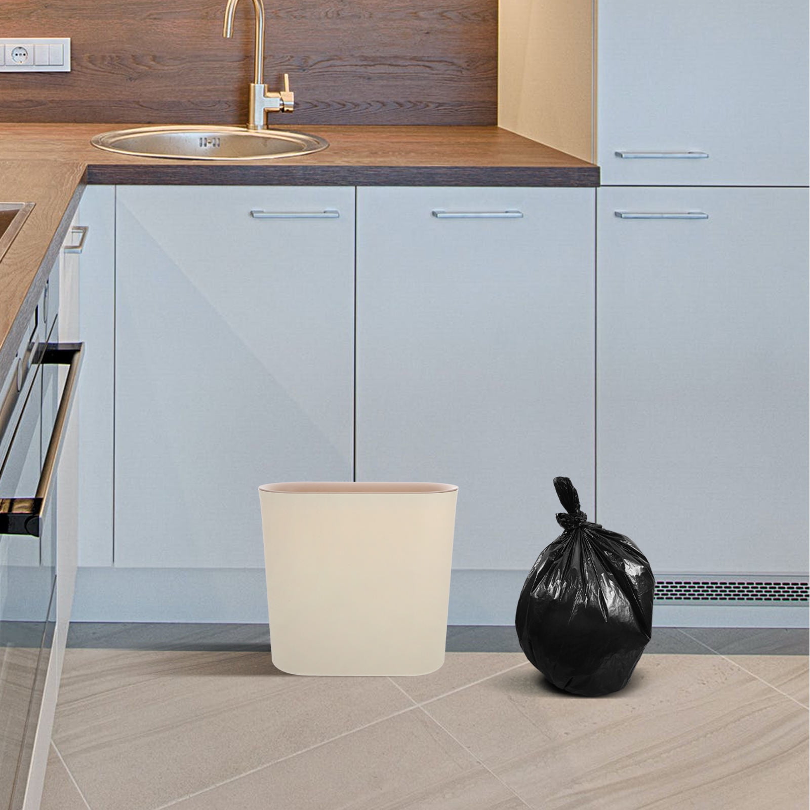 WHAMVOX Plastic Large Trash Can Saving Waste Bin Home Trash Bin Waste ...